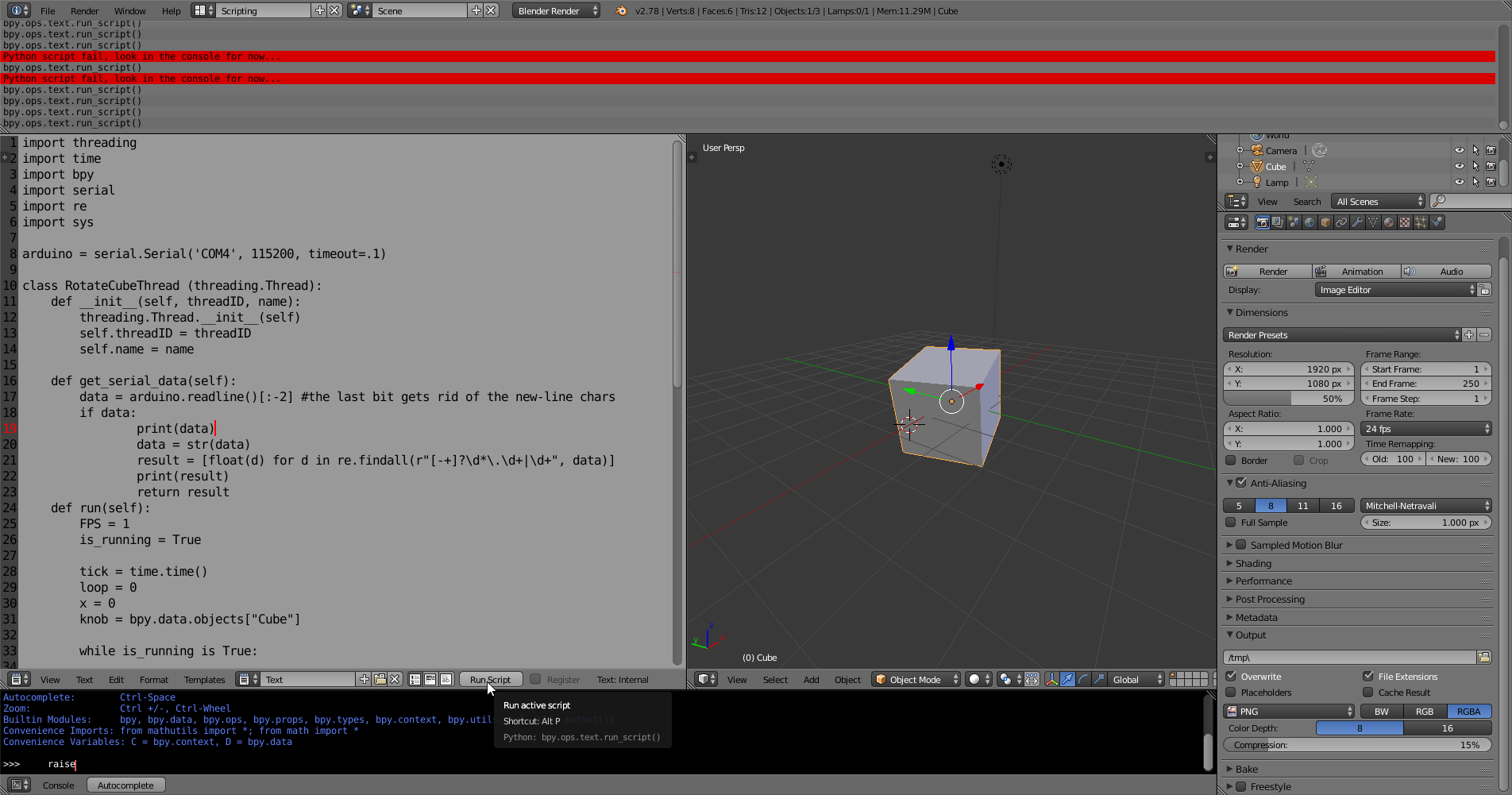Visualizing L3G4200D Gyro Movement With Blender : 5 Steps - Instructables