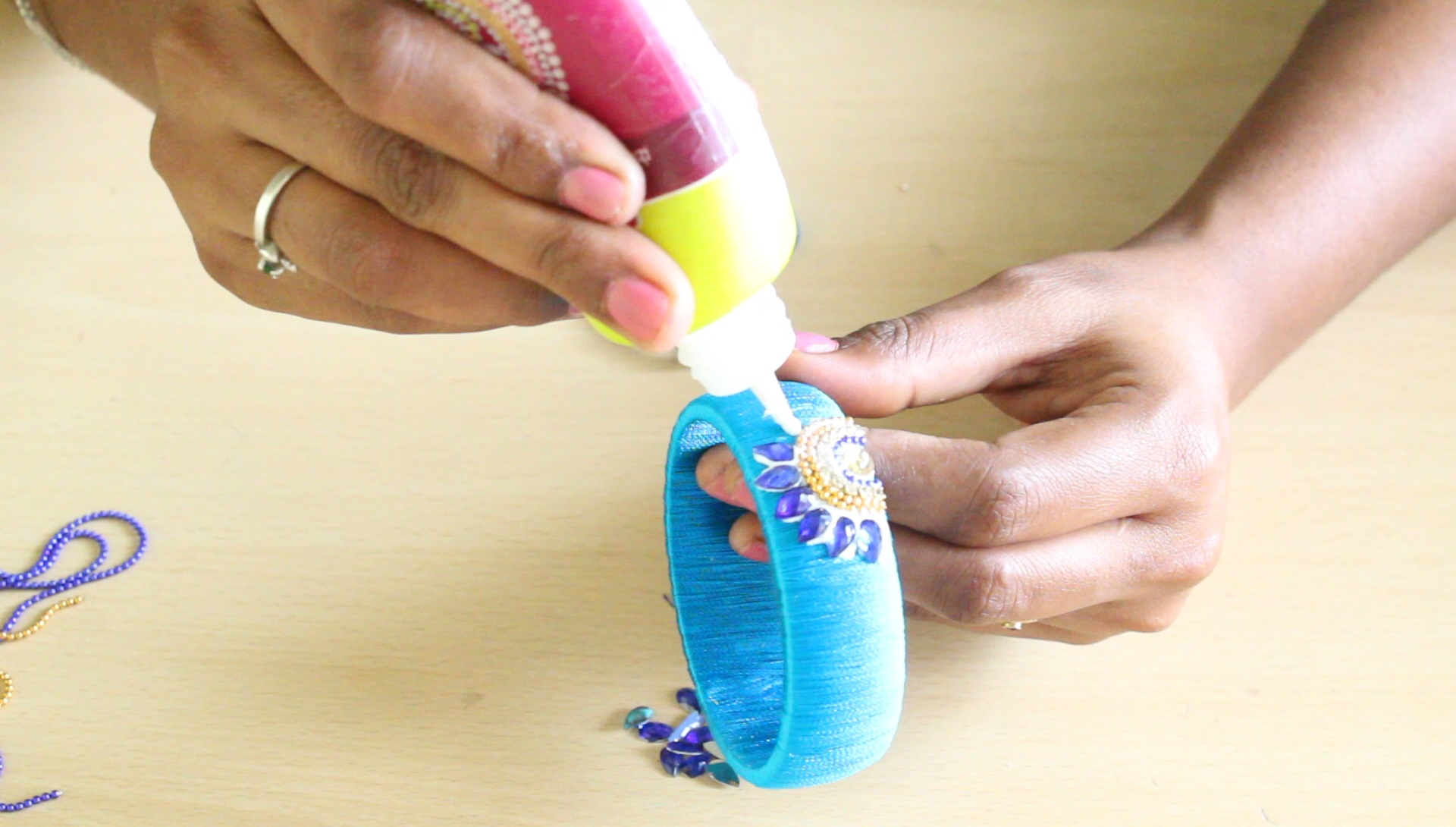 How to Make Silk Thread Bangle Set at Home || Silk Thread Designs ...