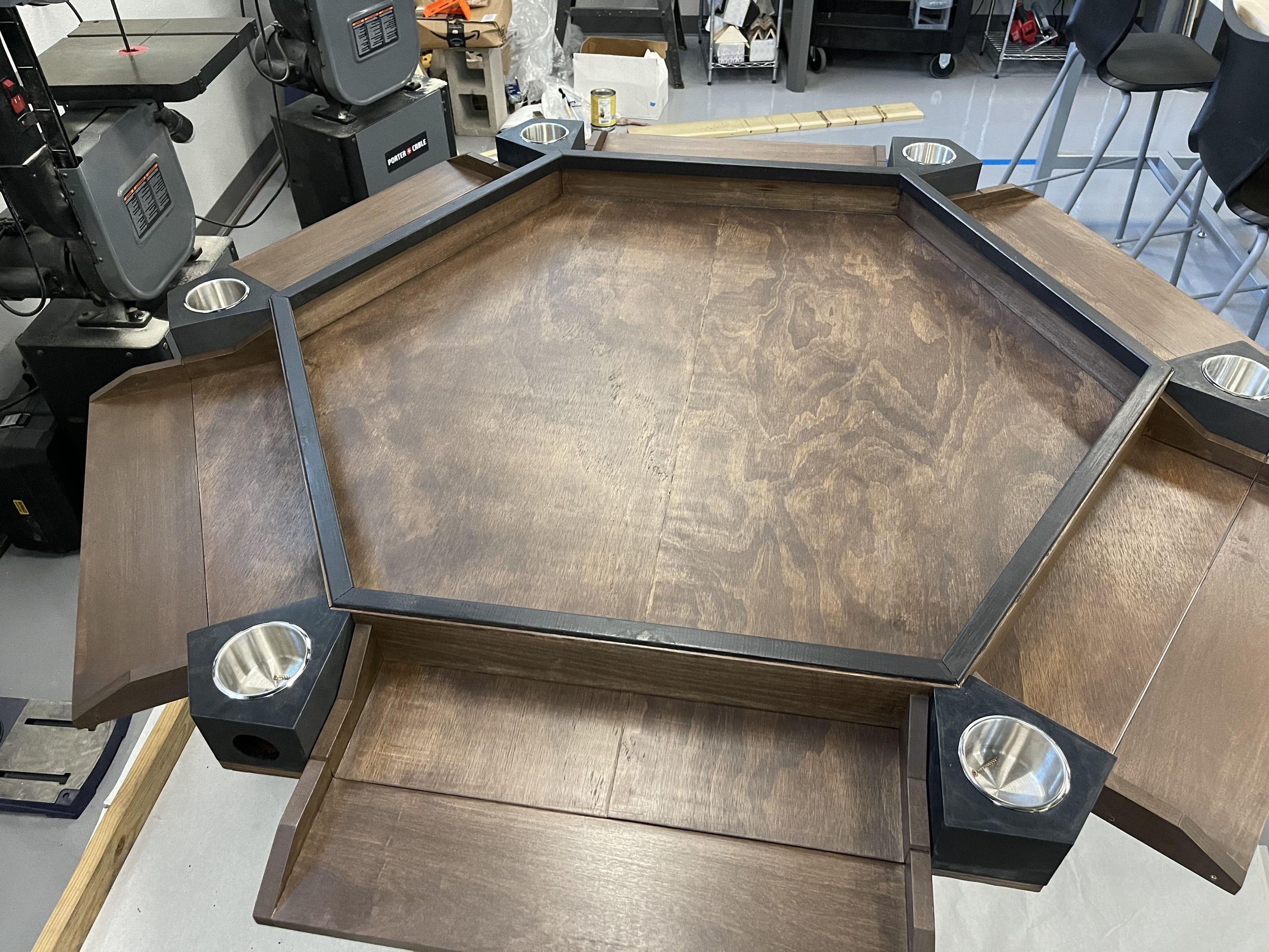 Hexagonal Board Game Table W/ Speakers and Flip-Out Desks : 14 Steps ...