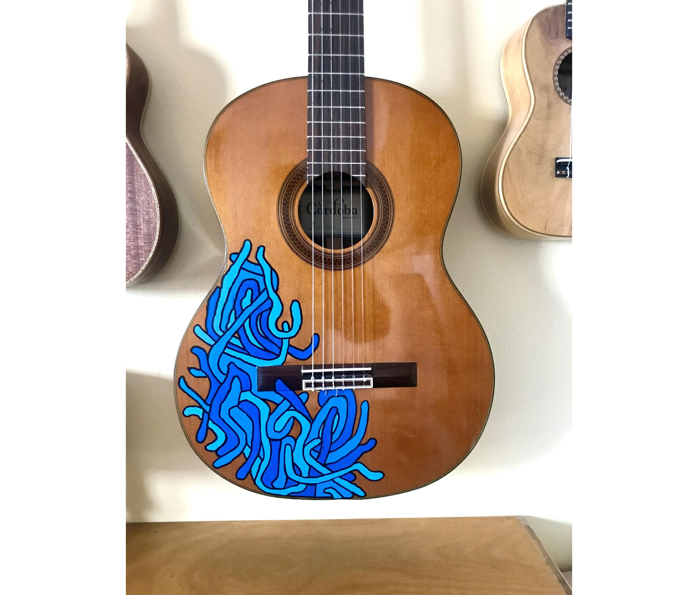Painted Acoustic Guitar