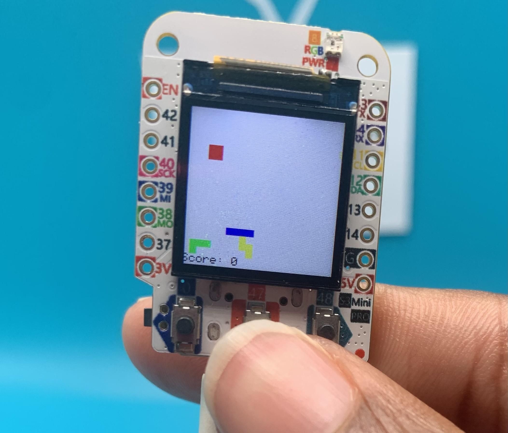Tetris Game on S3 Mini Pro - ESP32 Using Arduino IDE : 3 Steps ...