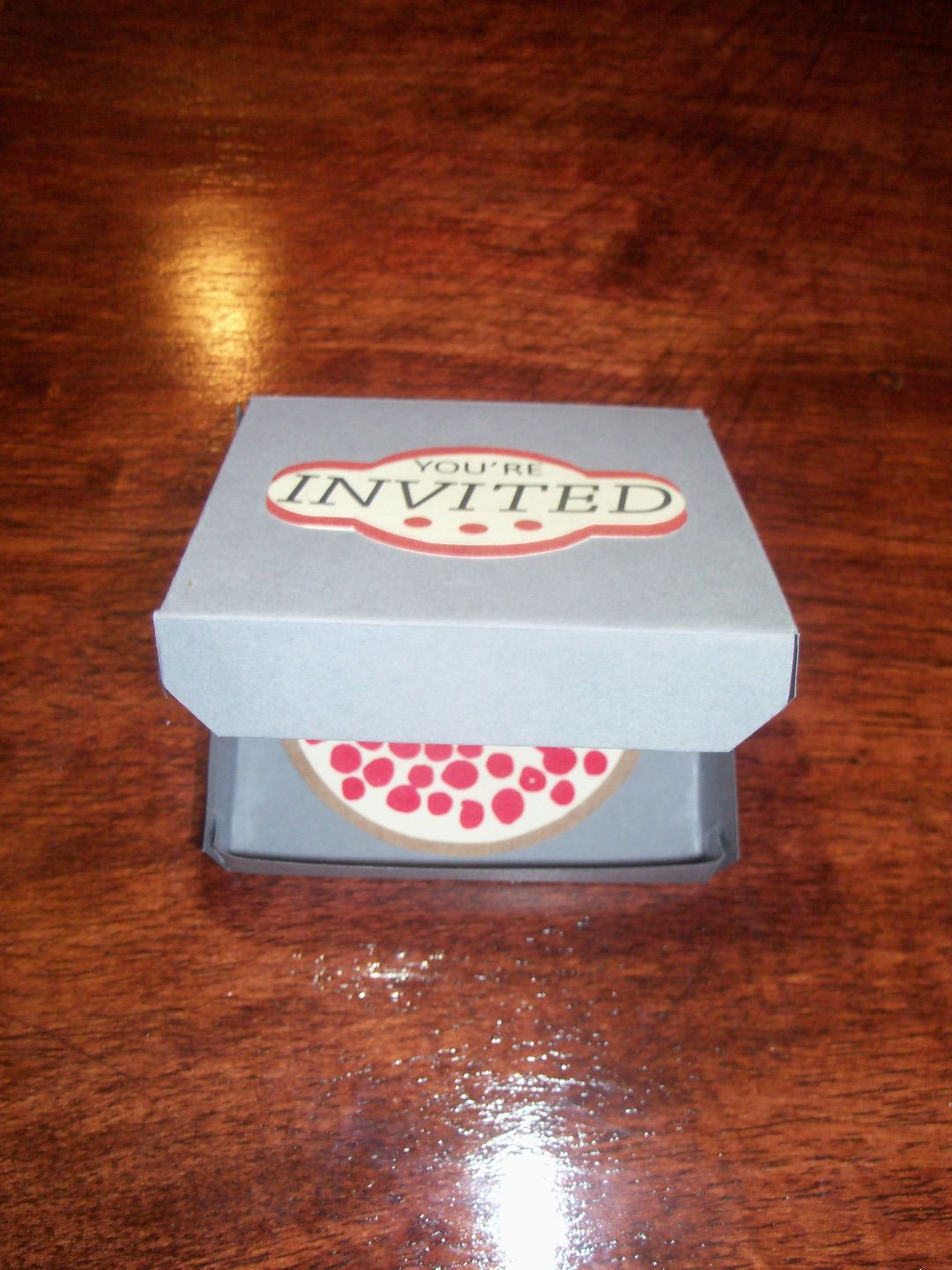 Pizza Box To Party Invitations