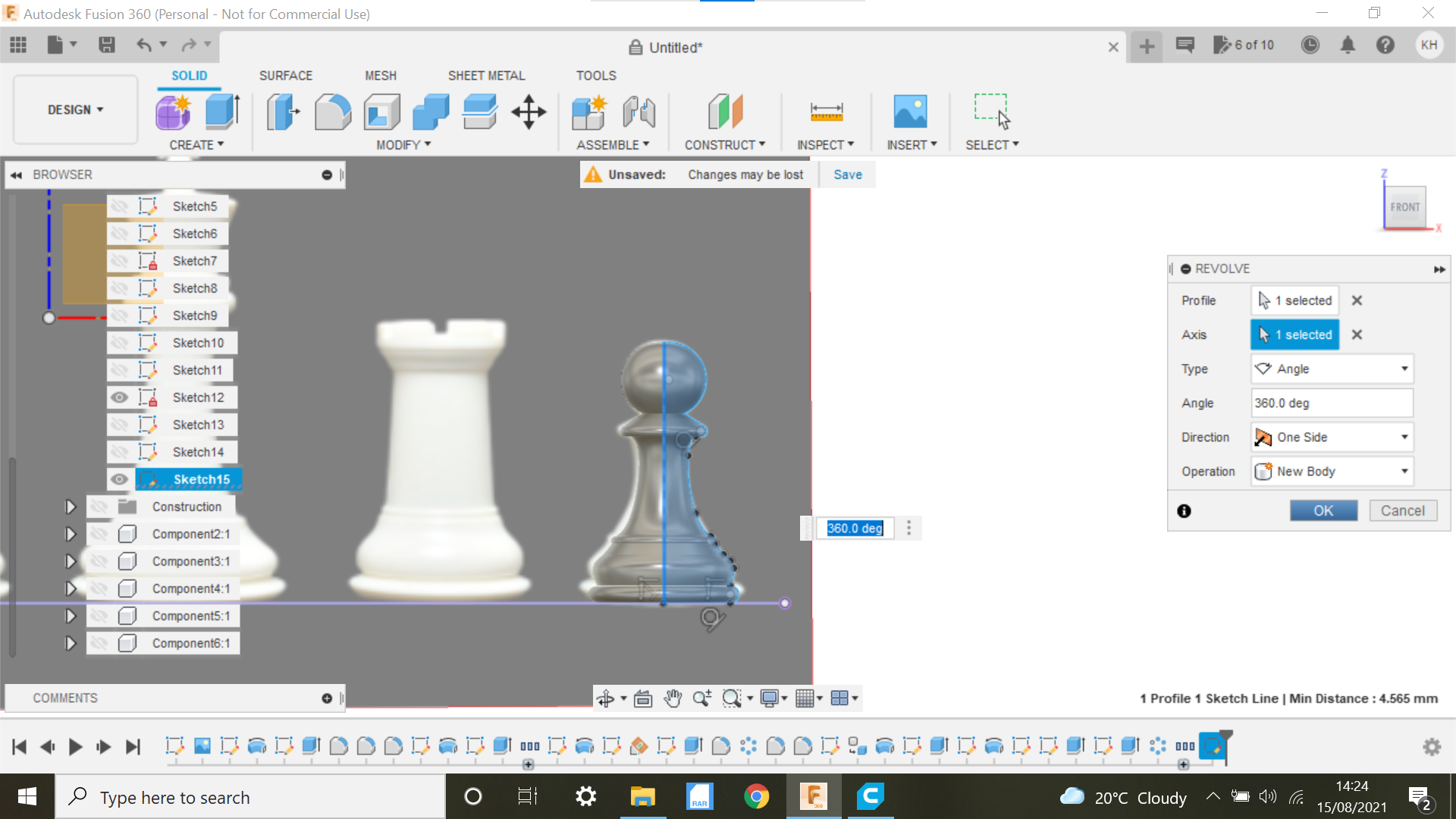 Chess Pieces 3D Printed Designed With Fusion 360 : 4 Steps (with ...