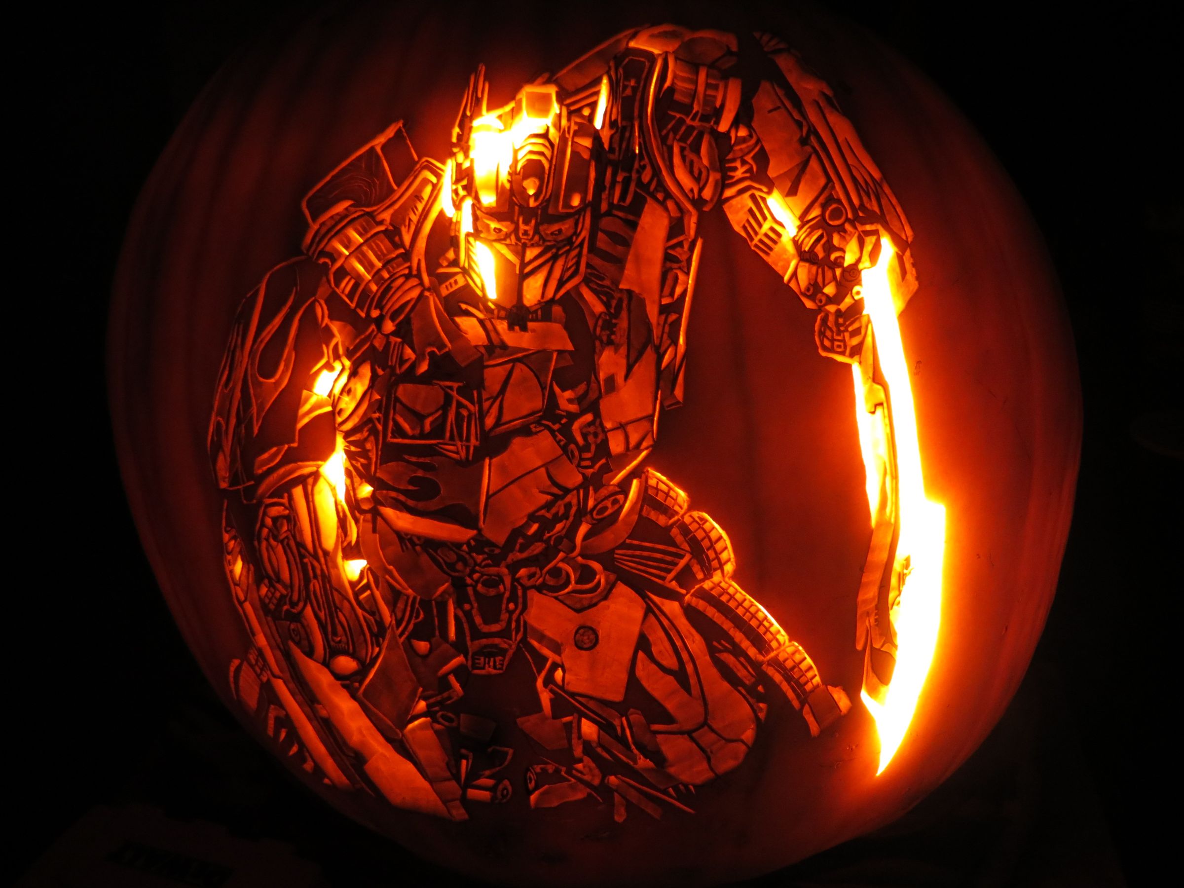 Optimus Prime Pumpkin Stencil