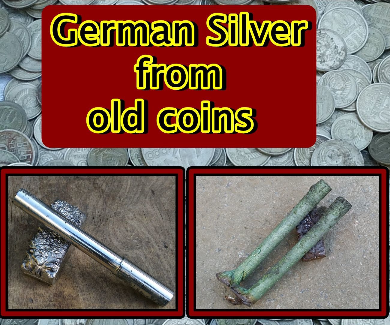 German Silver From Coins. Melting Nickel Silver and Casting Bars : 6 ...