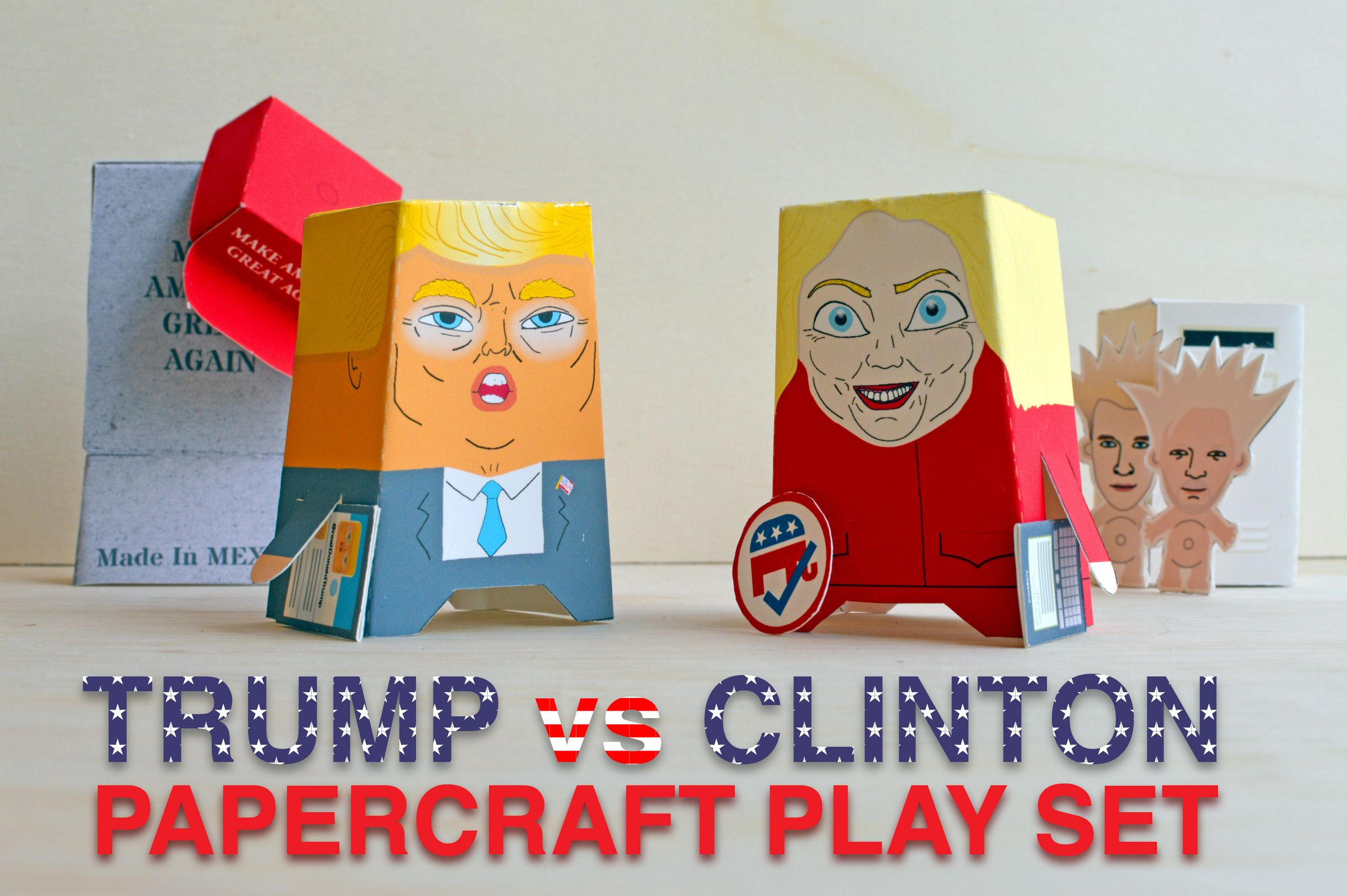 Trump Vs Clinton Papercraft Play Set : 7 Steps - Instructables