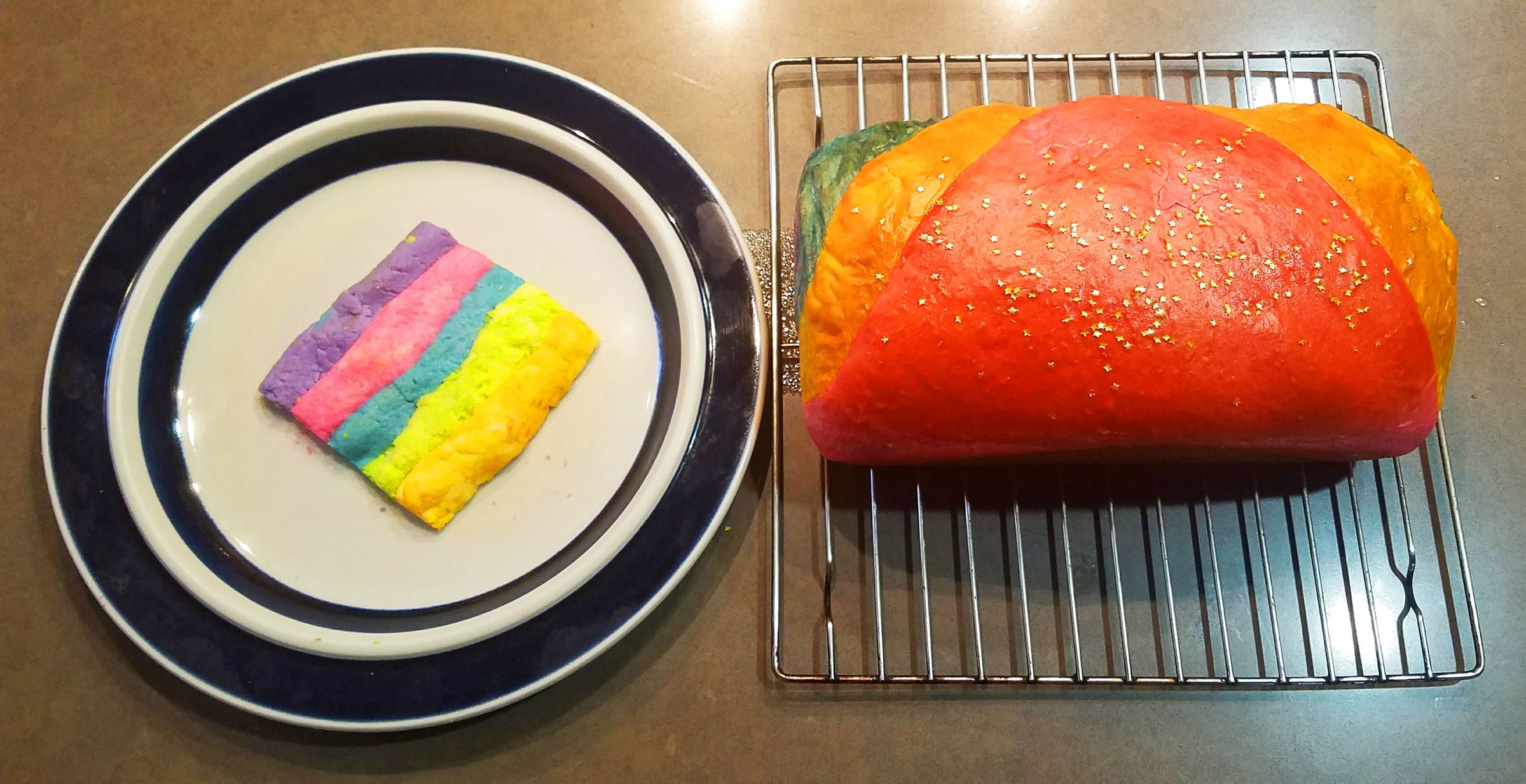 Homemade Grilled Rainbow Cheese and Unicorn Bread Sandwich : 5 Steps ...