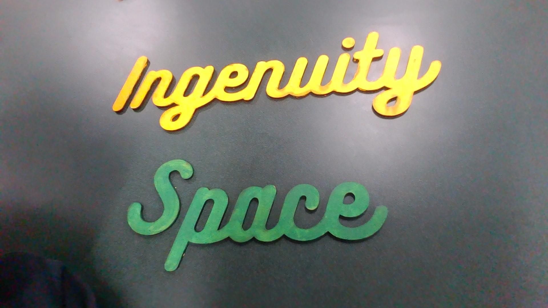 I Made an Ingenuity Space Sign : 5 Steps - Instructables