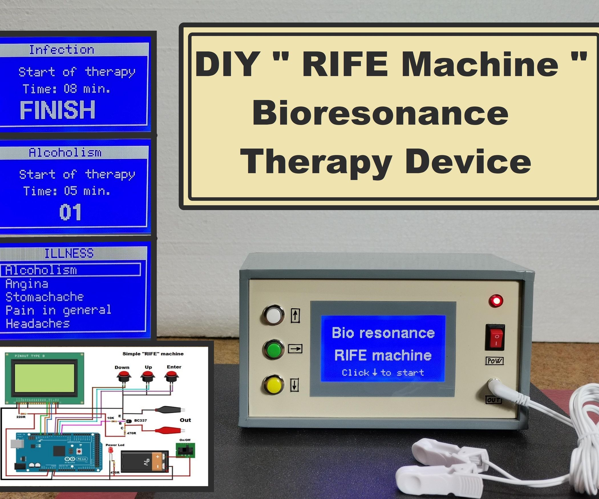 Simple Arduino Based Bioresonance Therapy Device - RIFE Machine : 3 ...