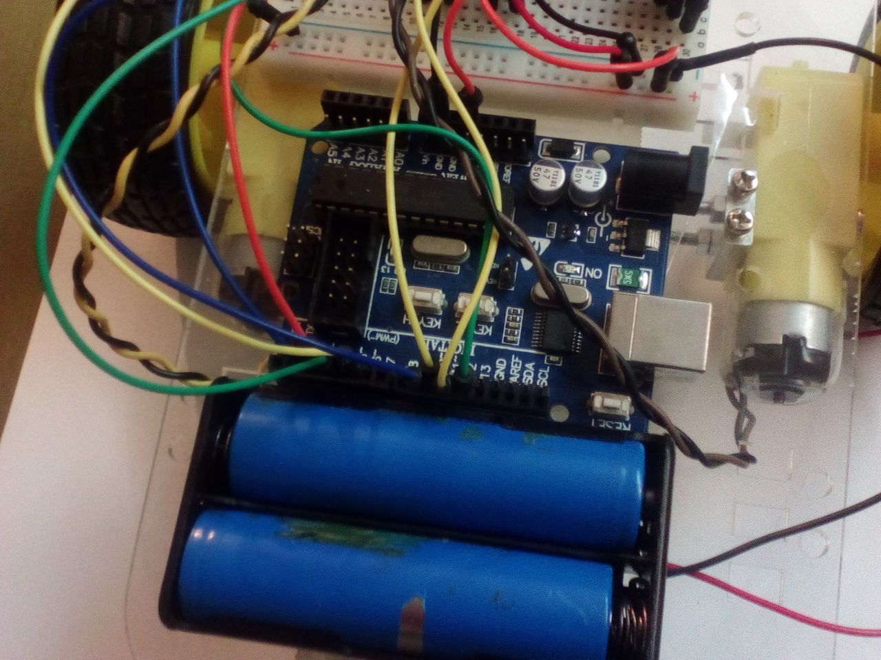 Arduino Robot Moving Forward and Backwards Using HC-SR04 and L293D : 3 ...