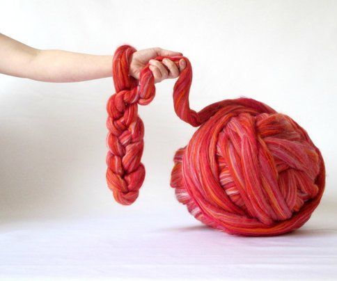 How to Lightly Felt Wool Roving for Arm Knitting Yarn : 5 Steps ...