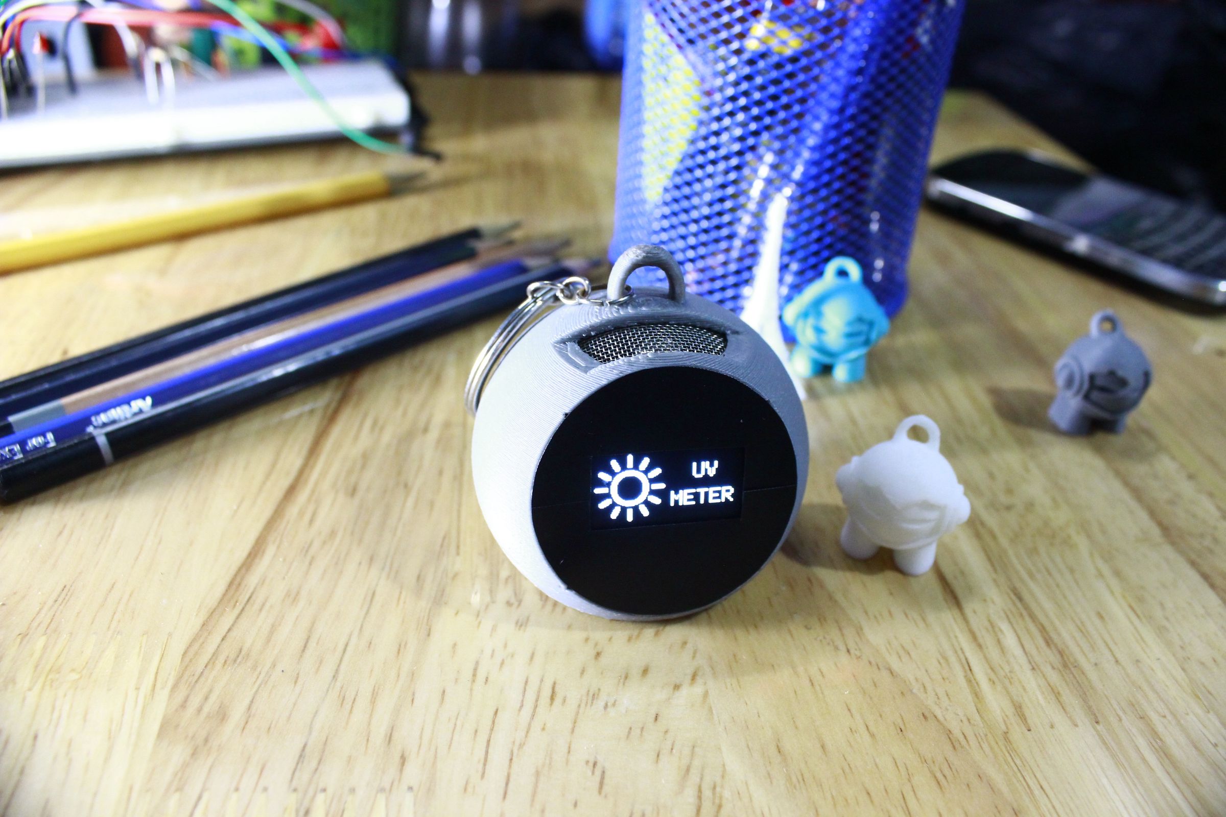 UV Meter & Breathalyzer Keychain - 3D Printed - IoT Blynk : 28 Steps ...