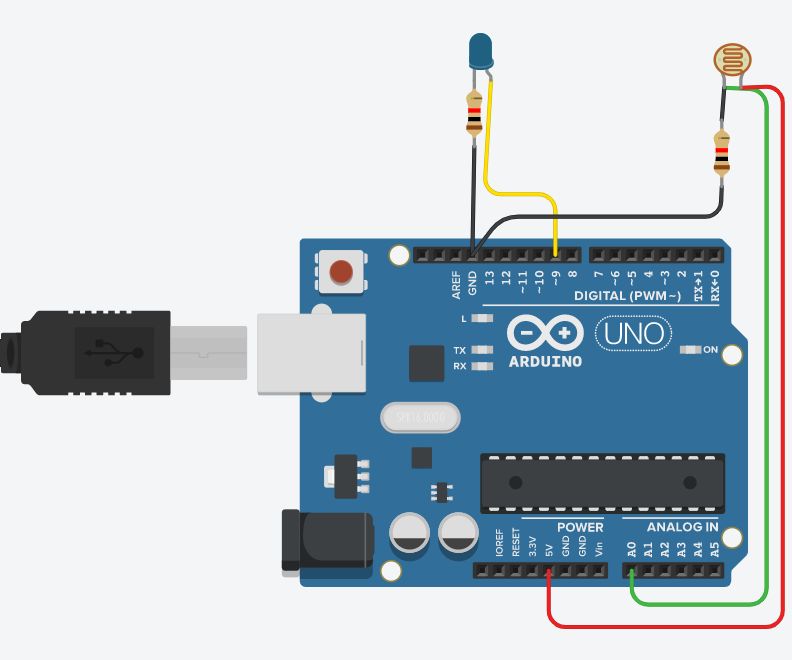 LED Circuit TinkerCad 3 Steps Instructables