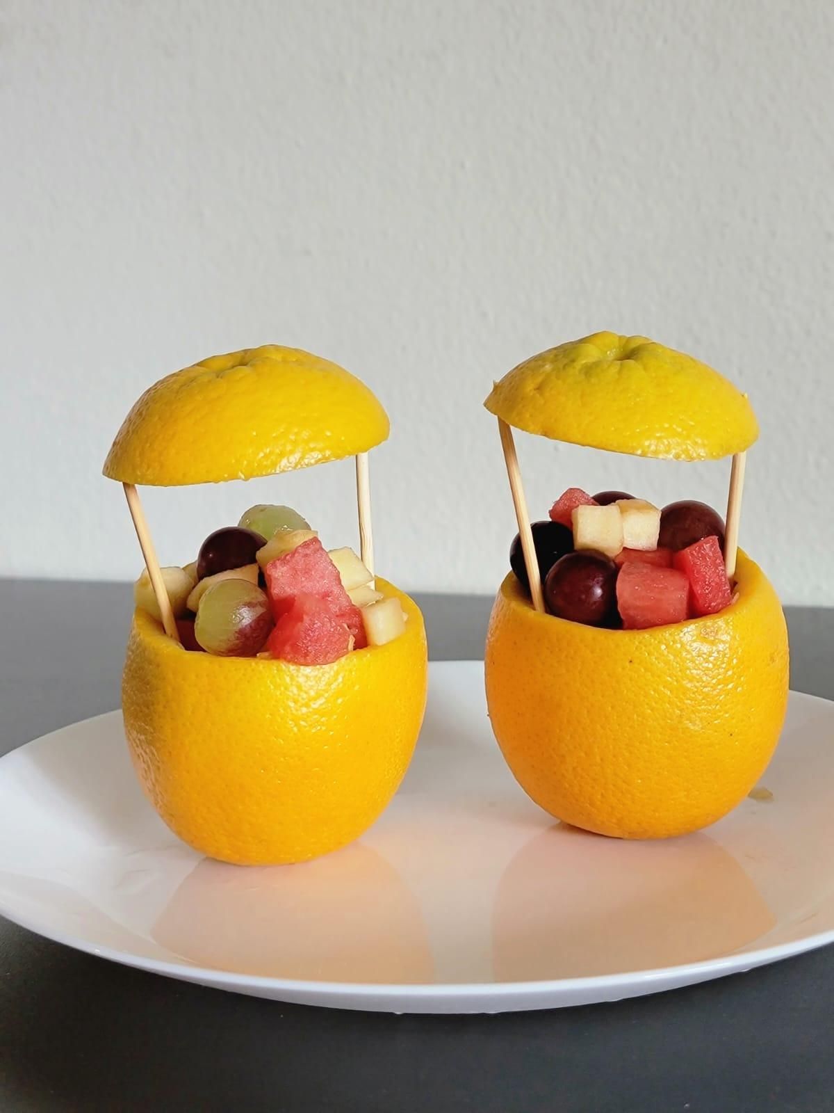 Orange Fruit Basket With Salad : 3 Steps - Instructables