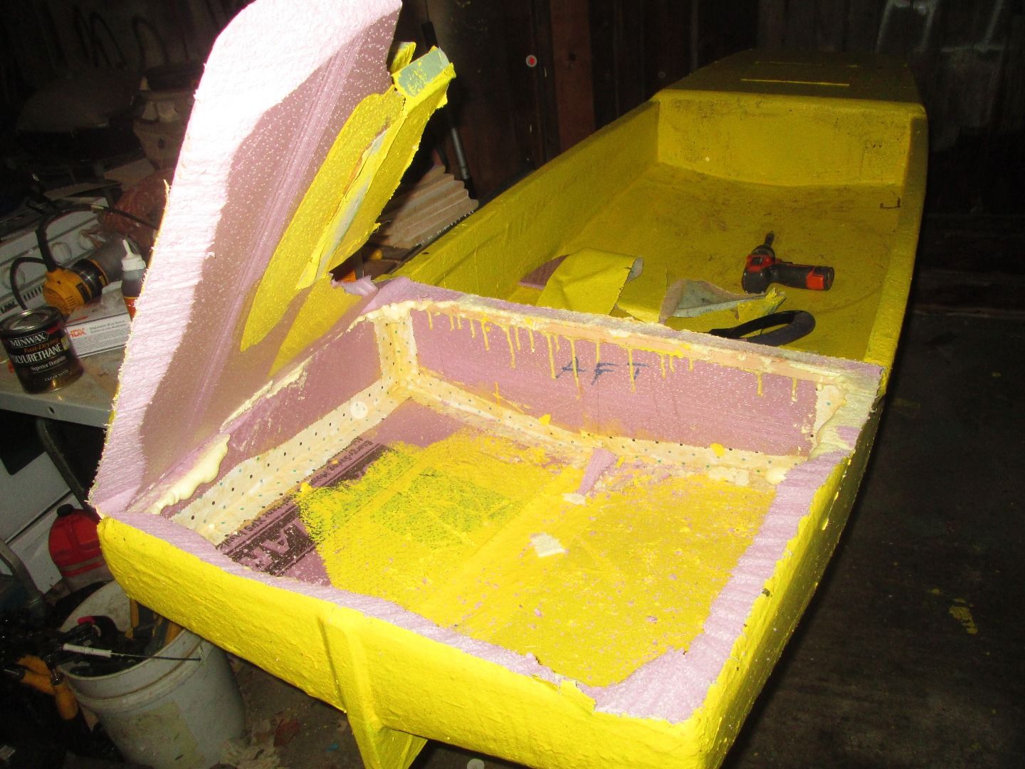 Seafoam Kayak, the Unsinkable Foam Kayak Anyone Can Build, 16 Pounds ...