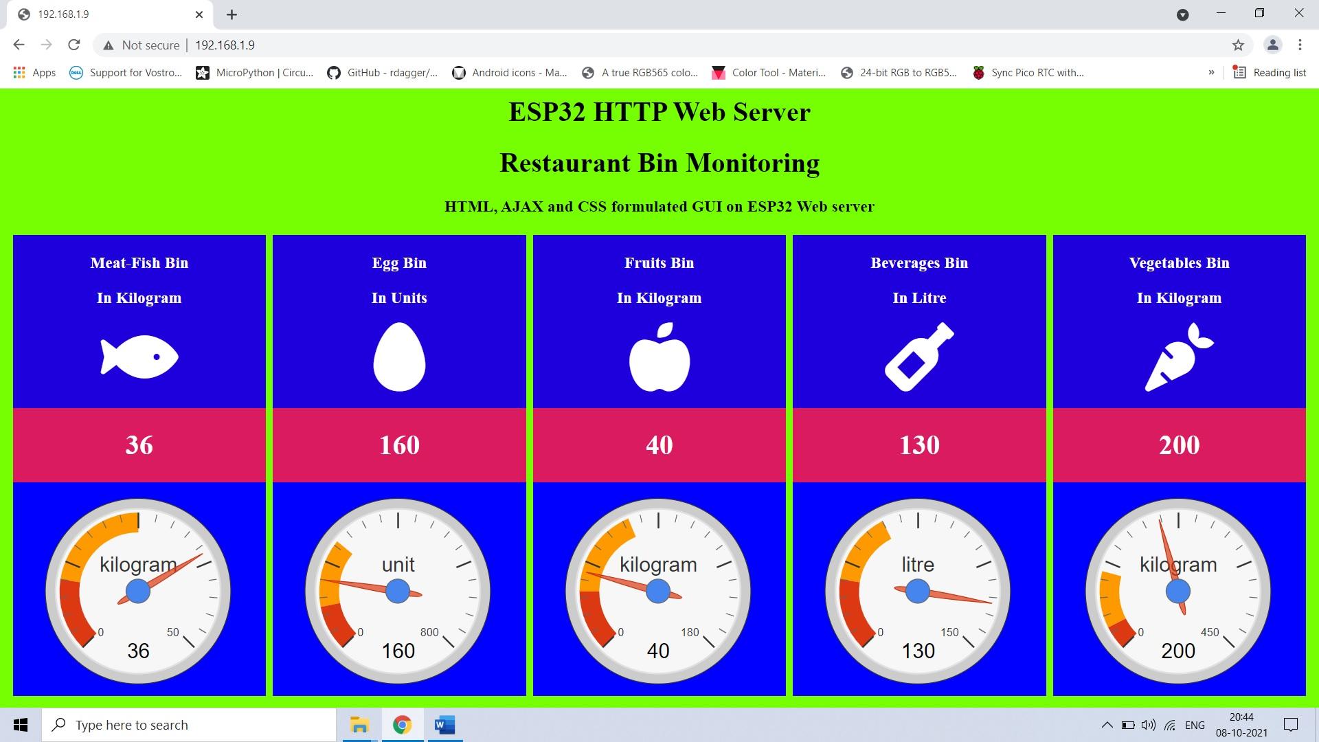 ESP32 – Web Server -- Google Gauge – Restaurant Bin Monitoring : 6 Steps - Instructables