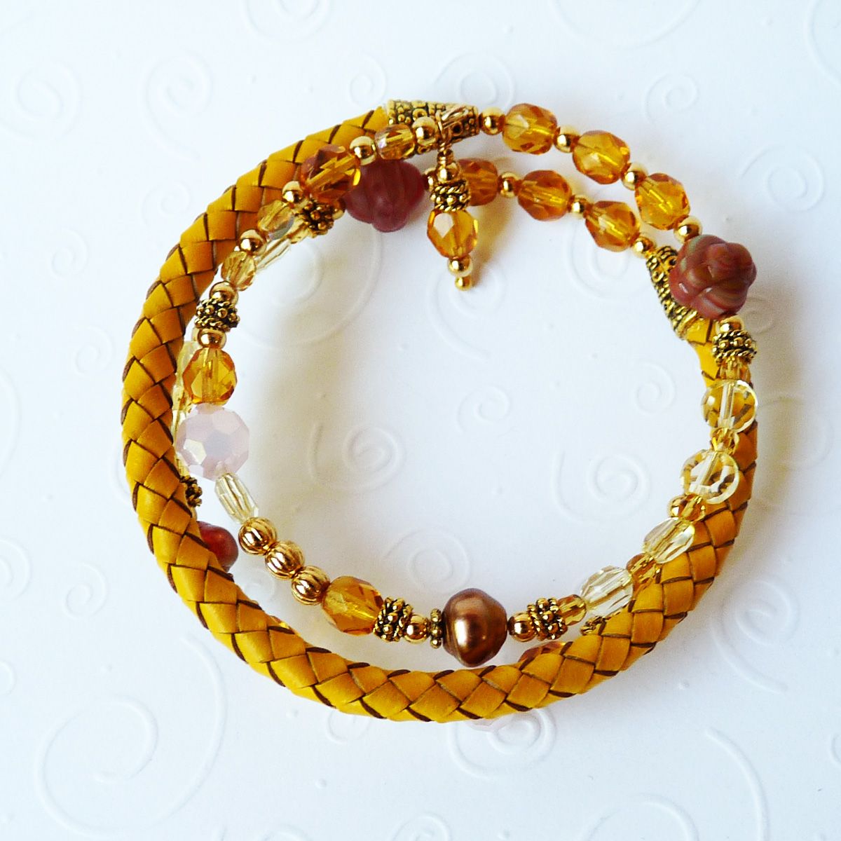 Leather & Memory Wire Wrap Bracelet : 10 Steps (with Pictures ...