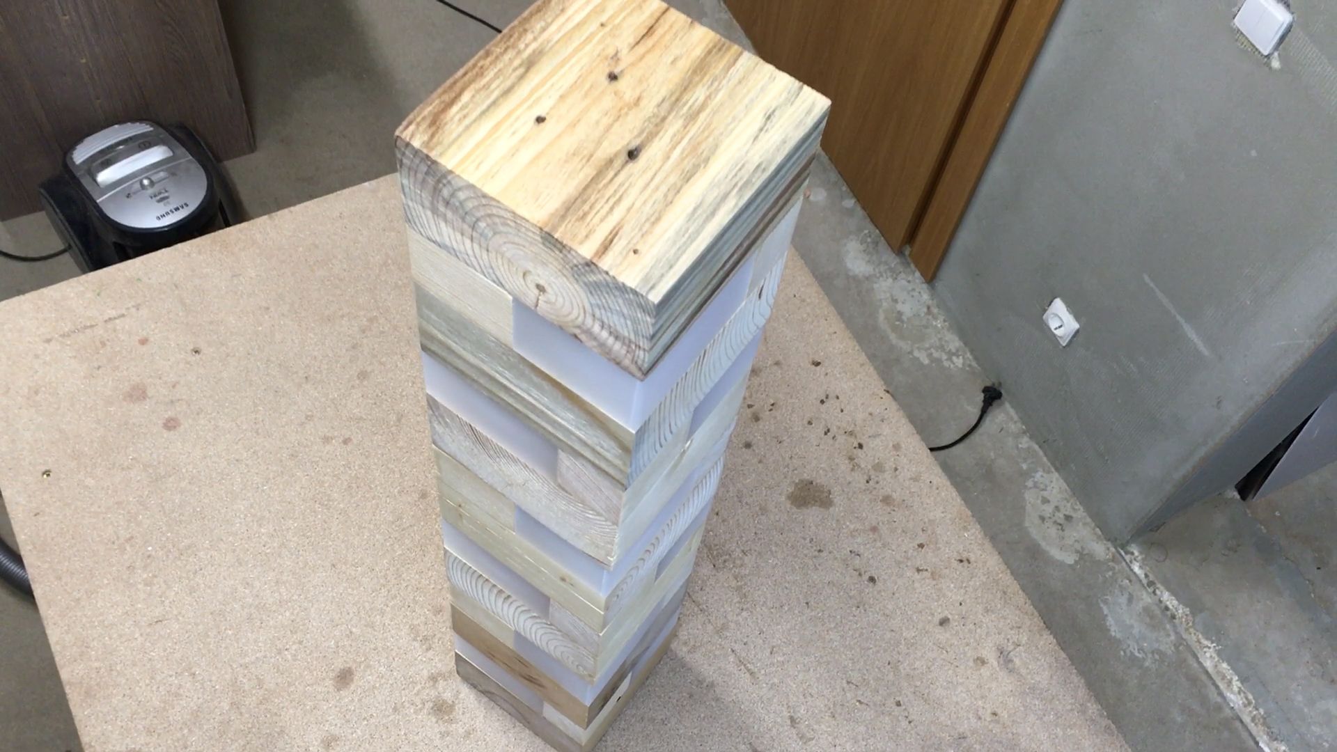 Colored LED Lamp From Pallet Wood Blocks : 10 Steps (with Pictures ...