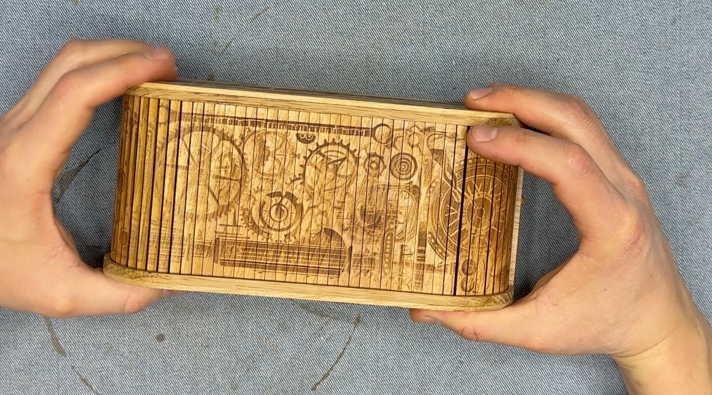 Unusual Wooden Pencil Box With Steampunk Engraving / Tambour : 20 Steps ...