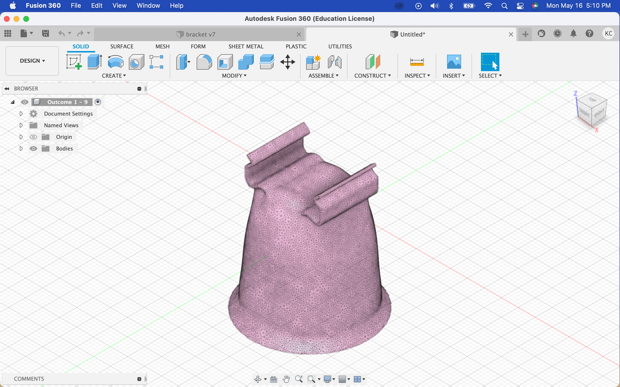 Week 7: Fusion 360 Shape Optimization + Generative Design : 3 Steps ...