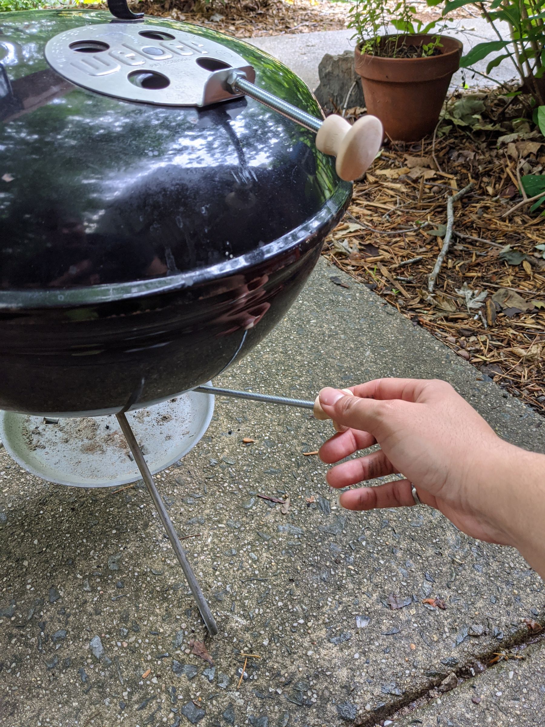 From Vent Tab to Safe Handle: Easy Upgrade for Weber Smokey Joe Grill ...