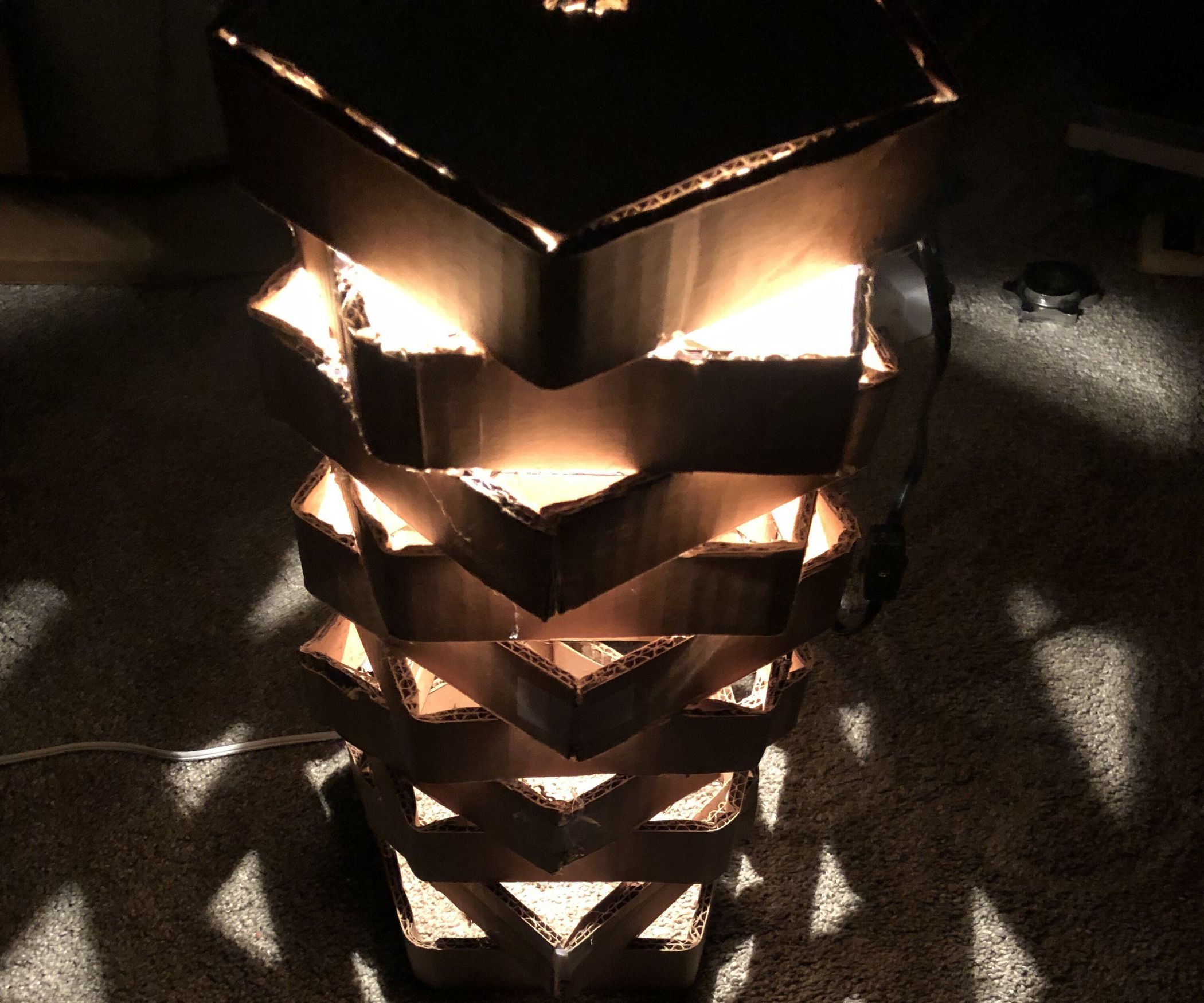How to Make a Cardboard Desk Lamp : 11 Steps - Instructables