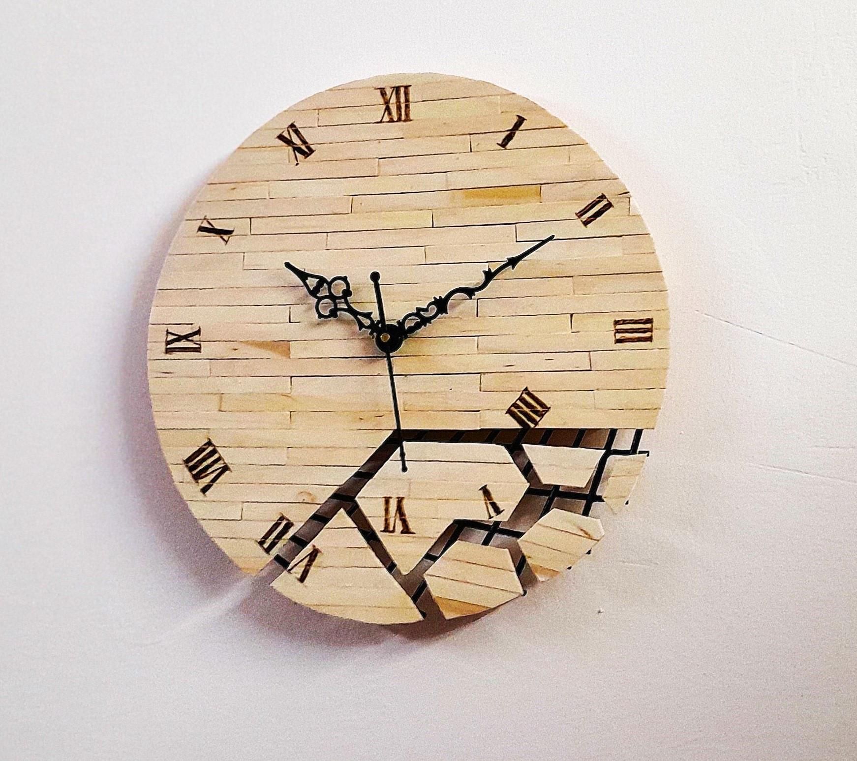 "Time Heals": Artisan Clock, Hobby Project From Simple Wooden Items ...