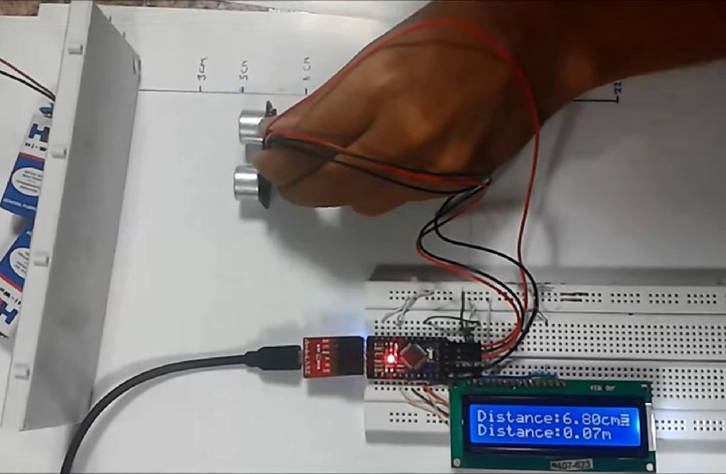 Measuring Distance With Ultrasonic Sensor Using Arduino and Printing on ...