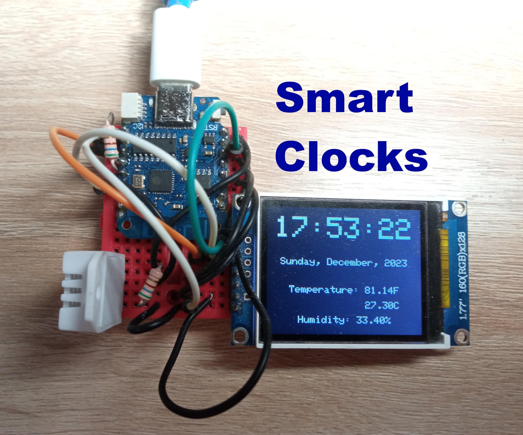 Clocks That Can Measure Air Temperature and Humidity : 9 Steps (with ...