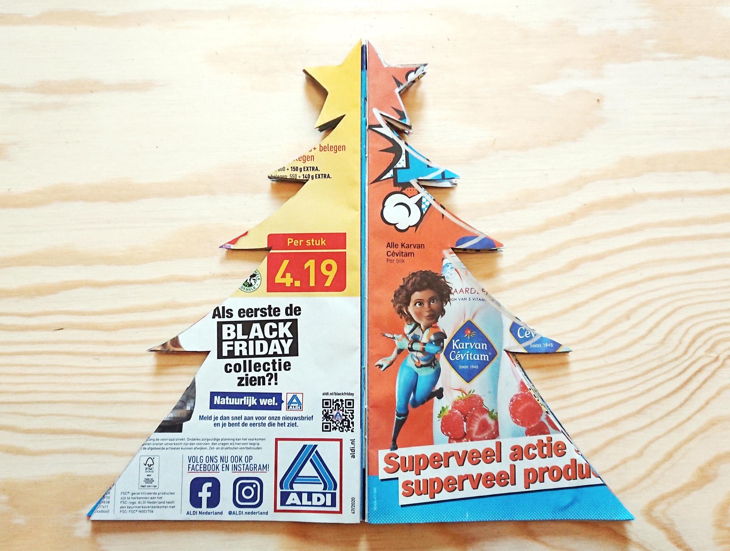 Simple Up-cycled Paper Christmas Tree🌲 : 5 Steps (with Pictures ...