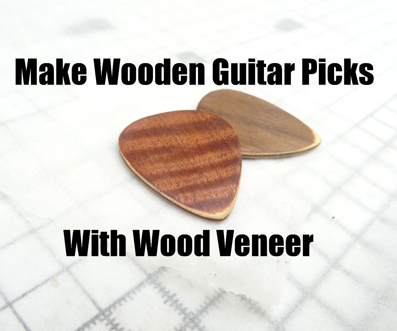 How to Make Wooden Guitar Picks With Wood Veneer : 4 Steps (with ...