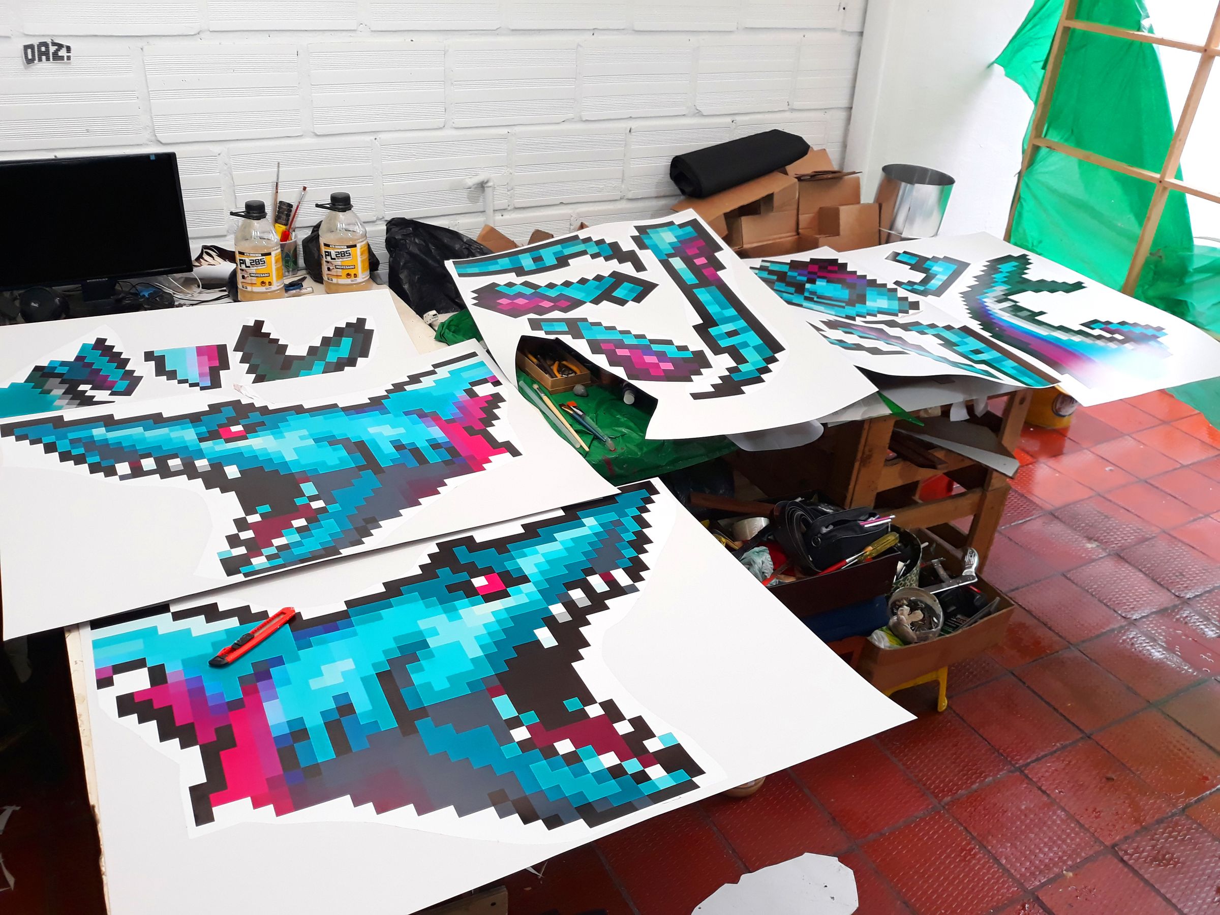 How to Make a 8-BIT SHARK BEAST Cardboard Costume : 15 Steps ...
