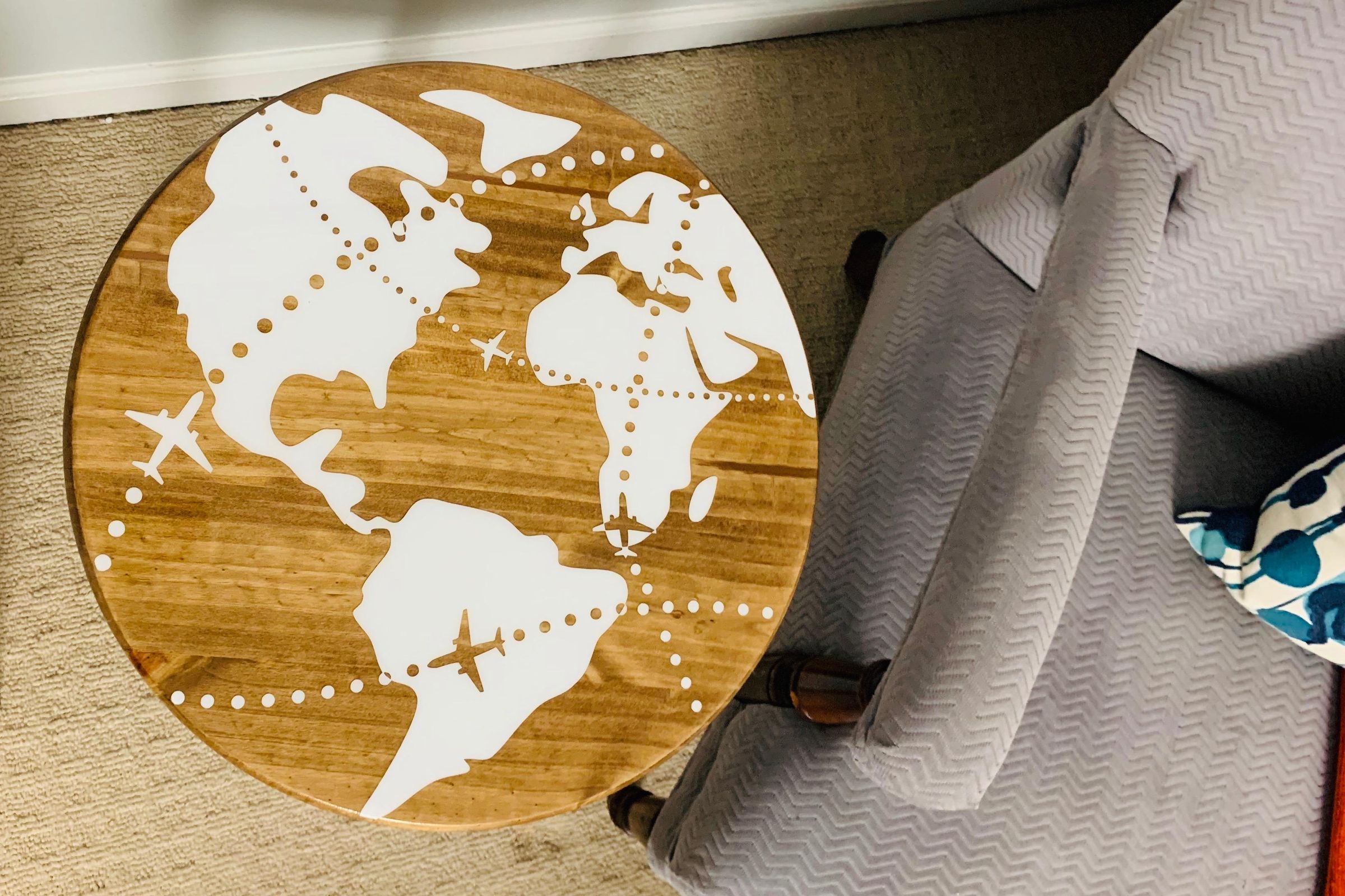 World Map End Table | Made With a Cricut! : 7 Steps (with Pictures ...