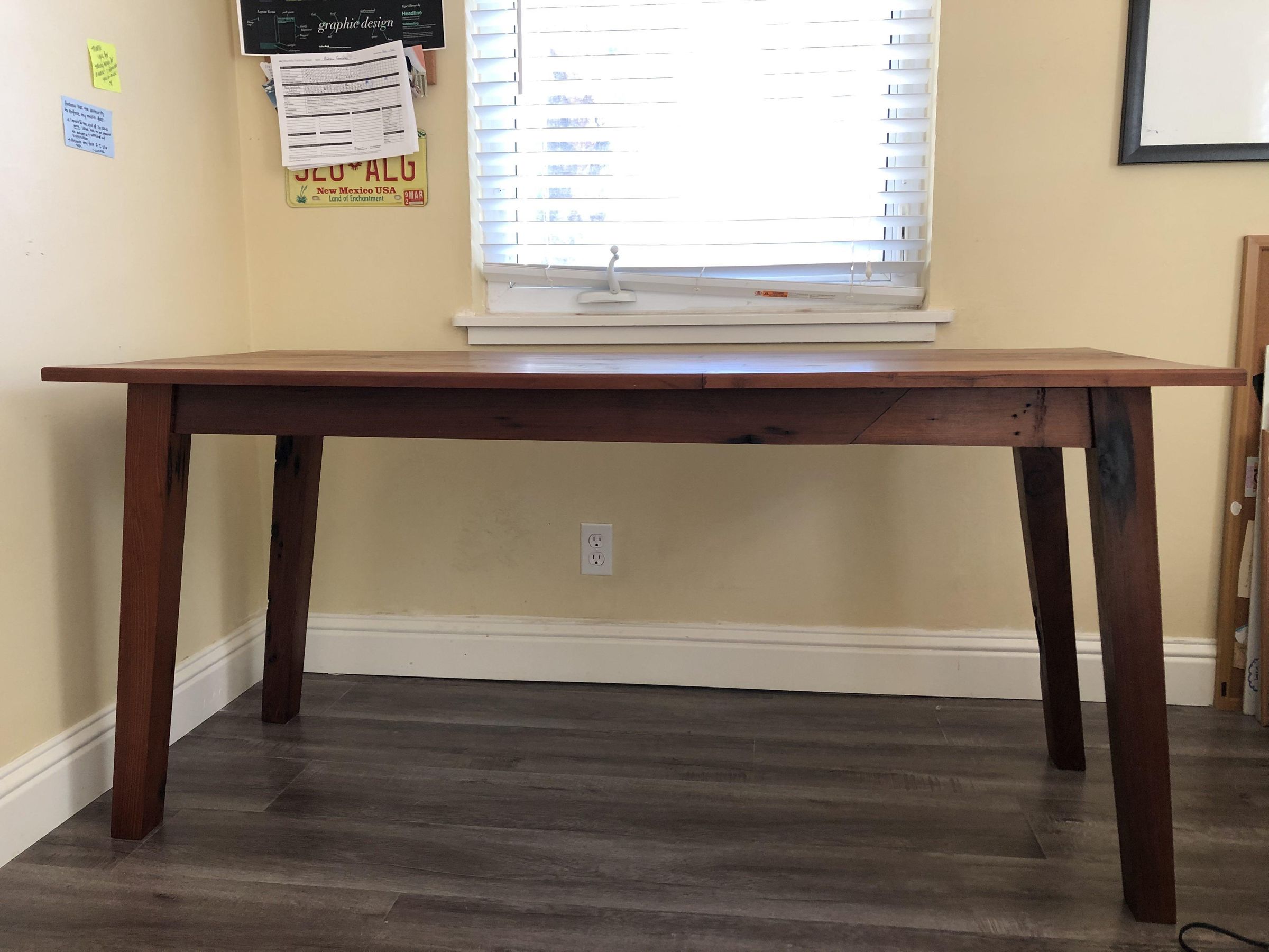 DIY Mid Century Modern Computer Desk With Reclaimed Wood : 16 Steps ...