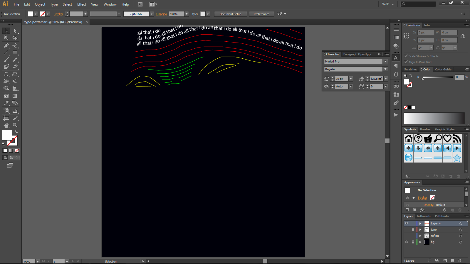 How to Create a Typographic Portrait in Illustrator : 5 Steps (with ...
