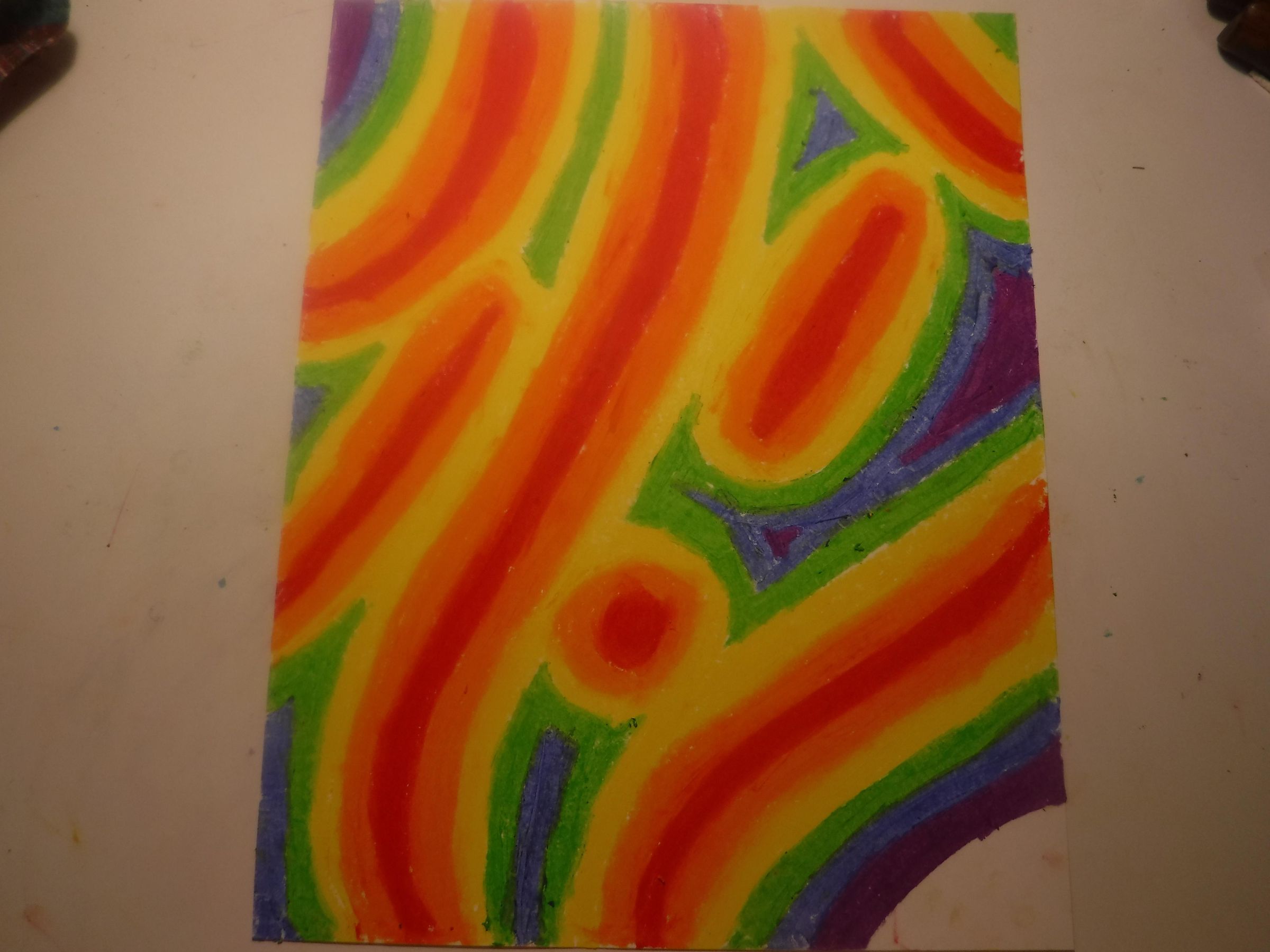 Oil Pastel Rainbow Picture : 9 Steps - Instructables