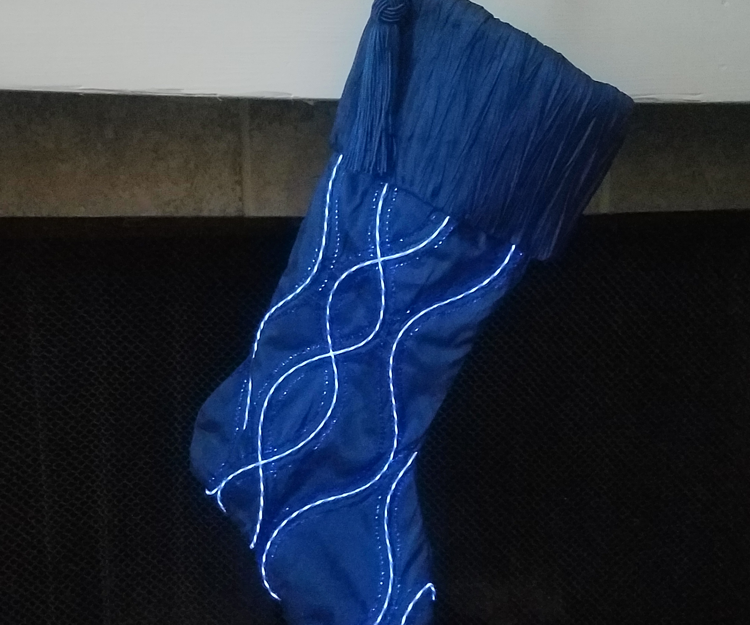 Glowing Christmas Stocking With EL Wire : 4 Steps (with Pictures ...