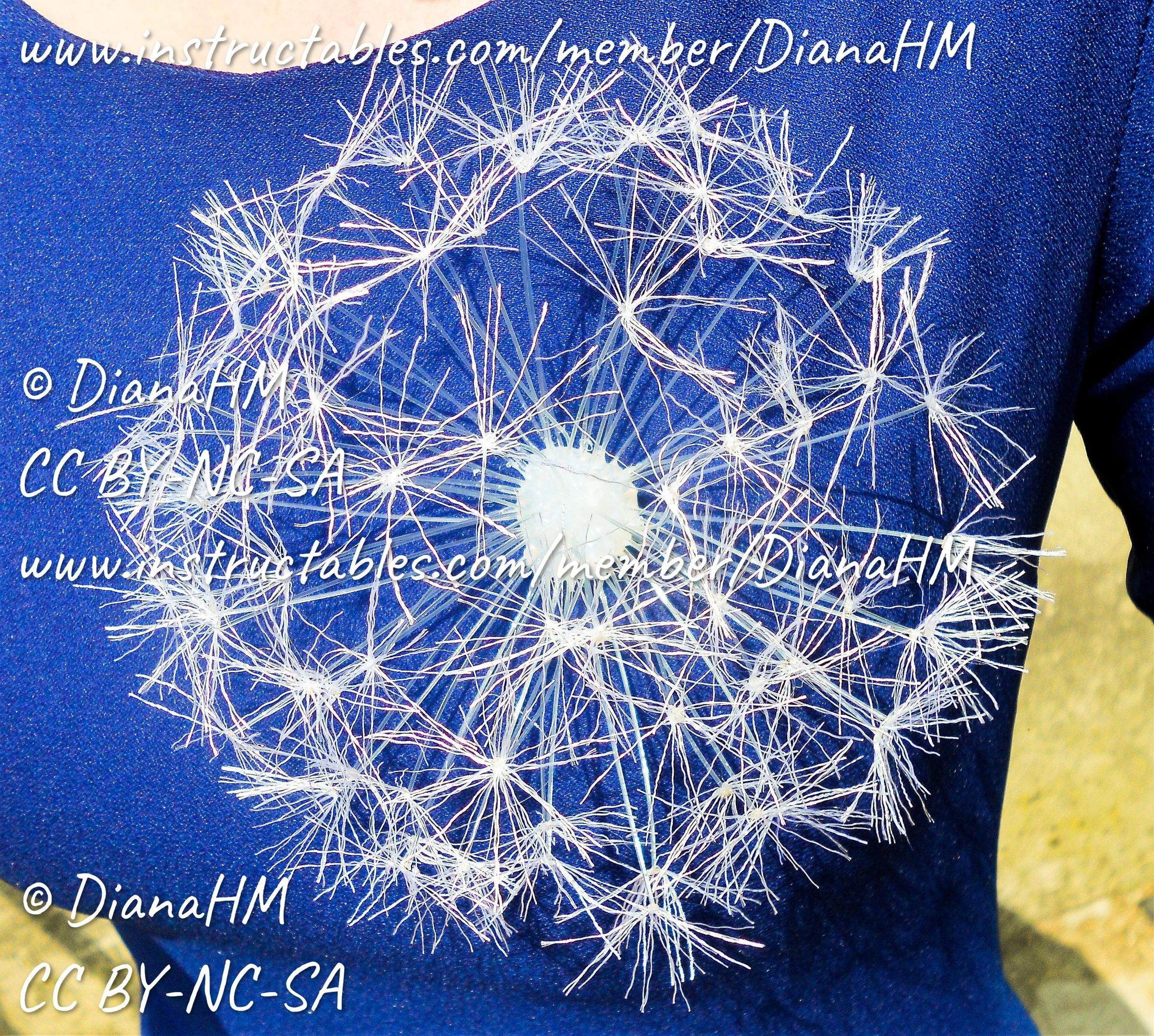 Delicate Dandelion Made of Ribbon, Glue and Fishing Line : 7 Steps ...