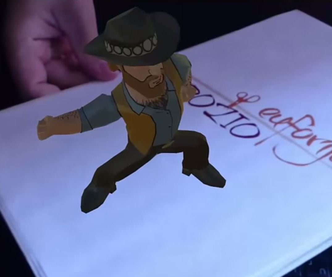Augmented Reality Using Unity3d And Vuforia For Animated Character Model Chuck Norris 