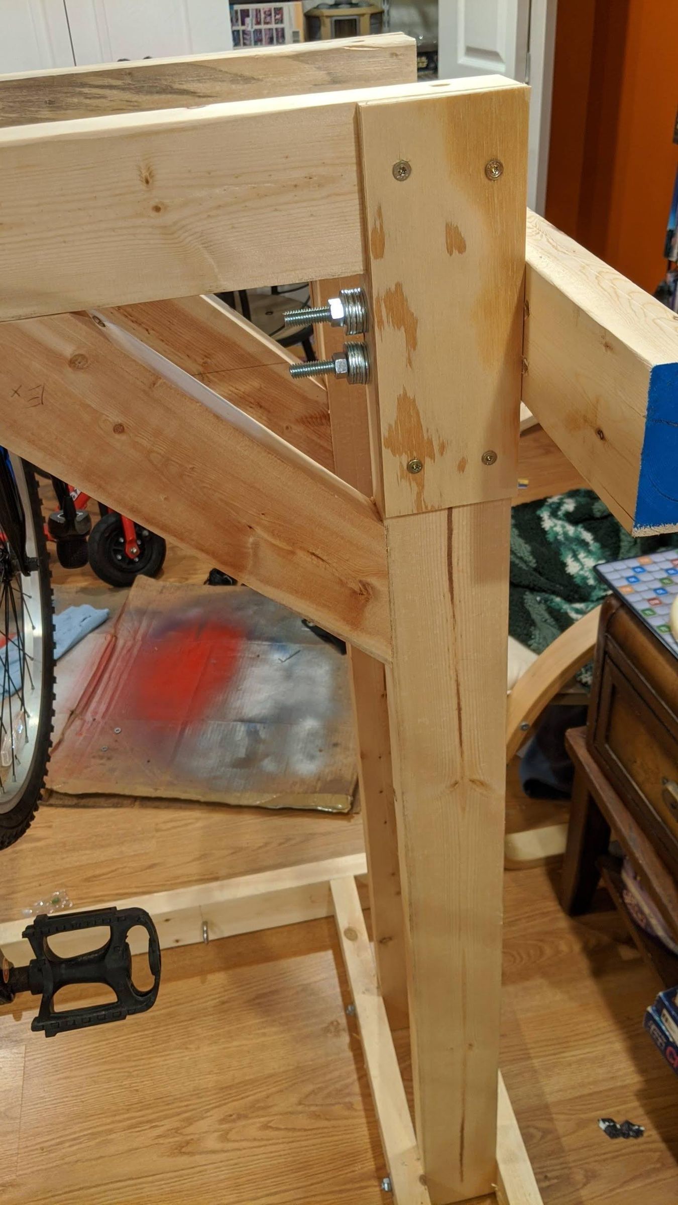 Homemade Wooden Bicycle Stand With Dual Mounting : 5 Steps (with ...