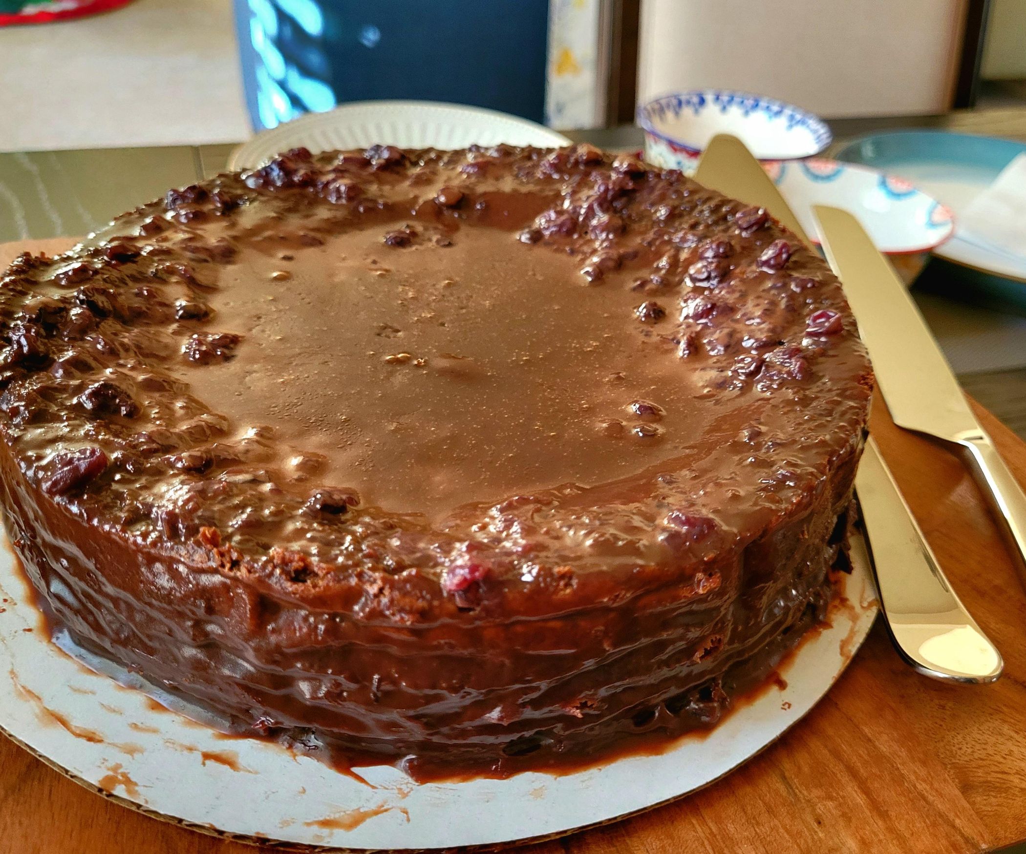 Gluten-Free Almond Flour Chocolate Torte (Cake) With Chocolate Ganache ...