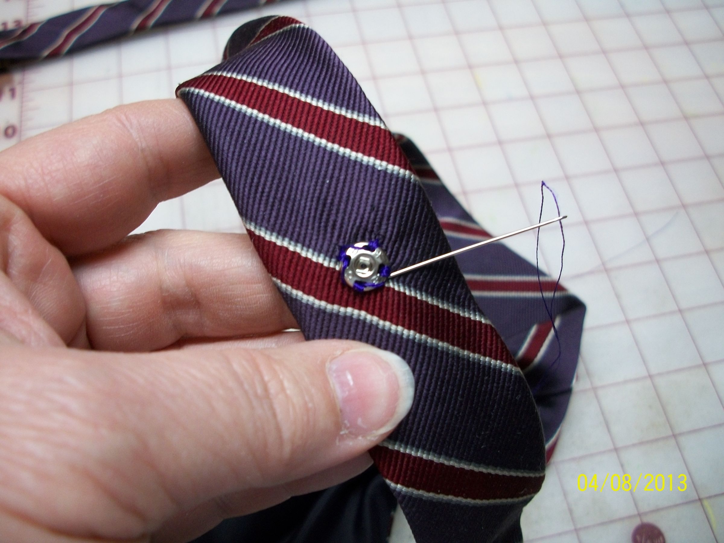 *REPURPOSED* Women's FASHION Tie - PURPLE : 7 Steps (with Pictures ...