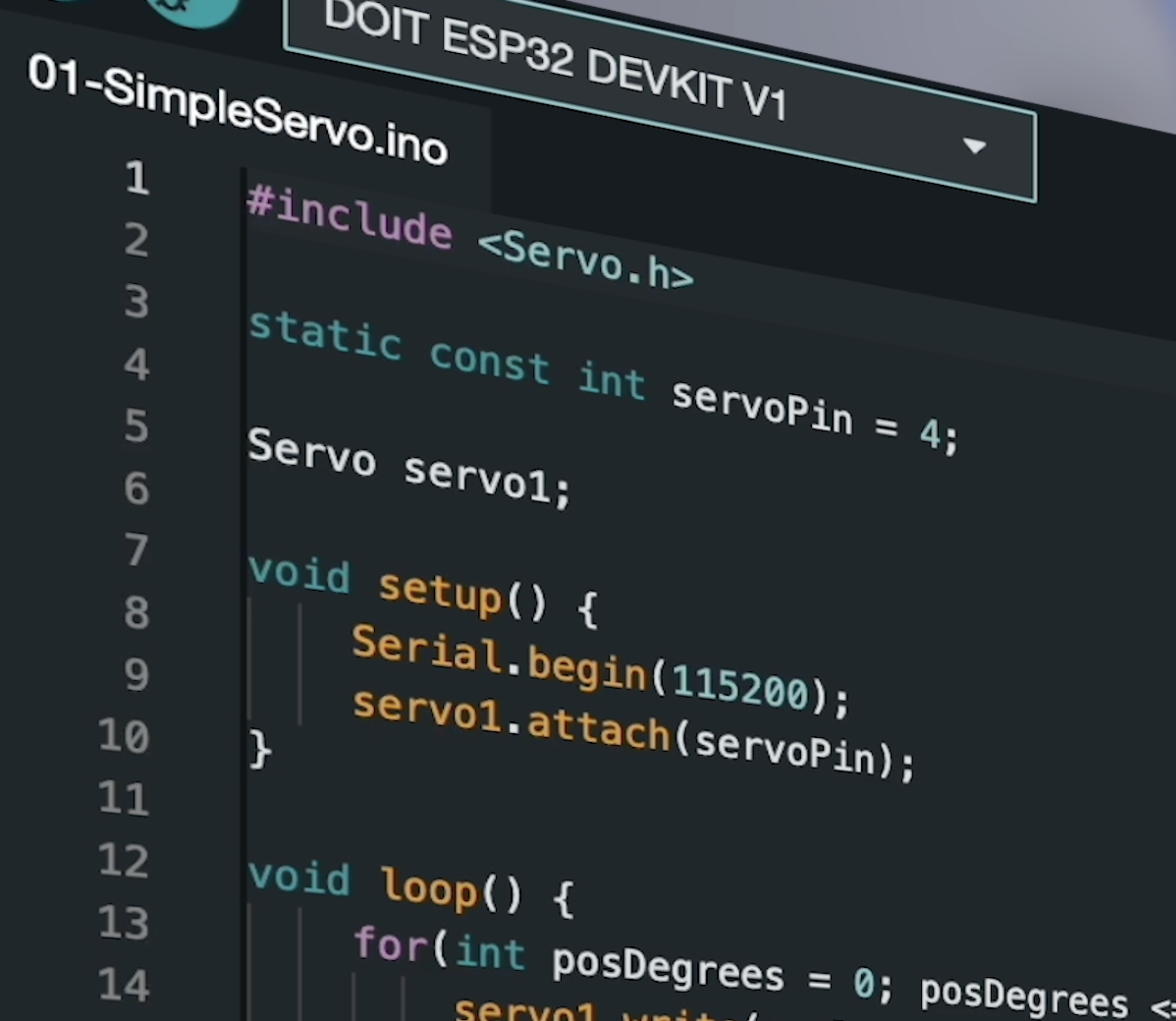 One and Multiple Servo Motor Control With ESP32 Development Board : 8 ...