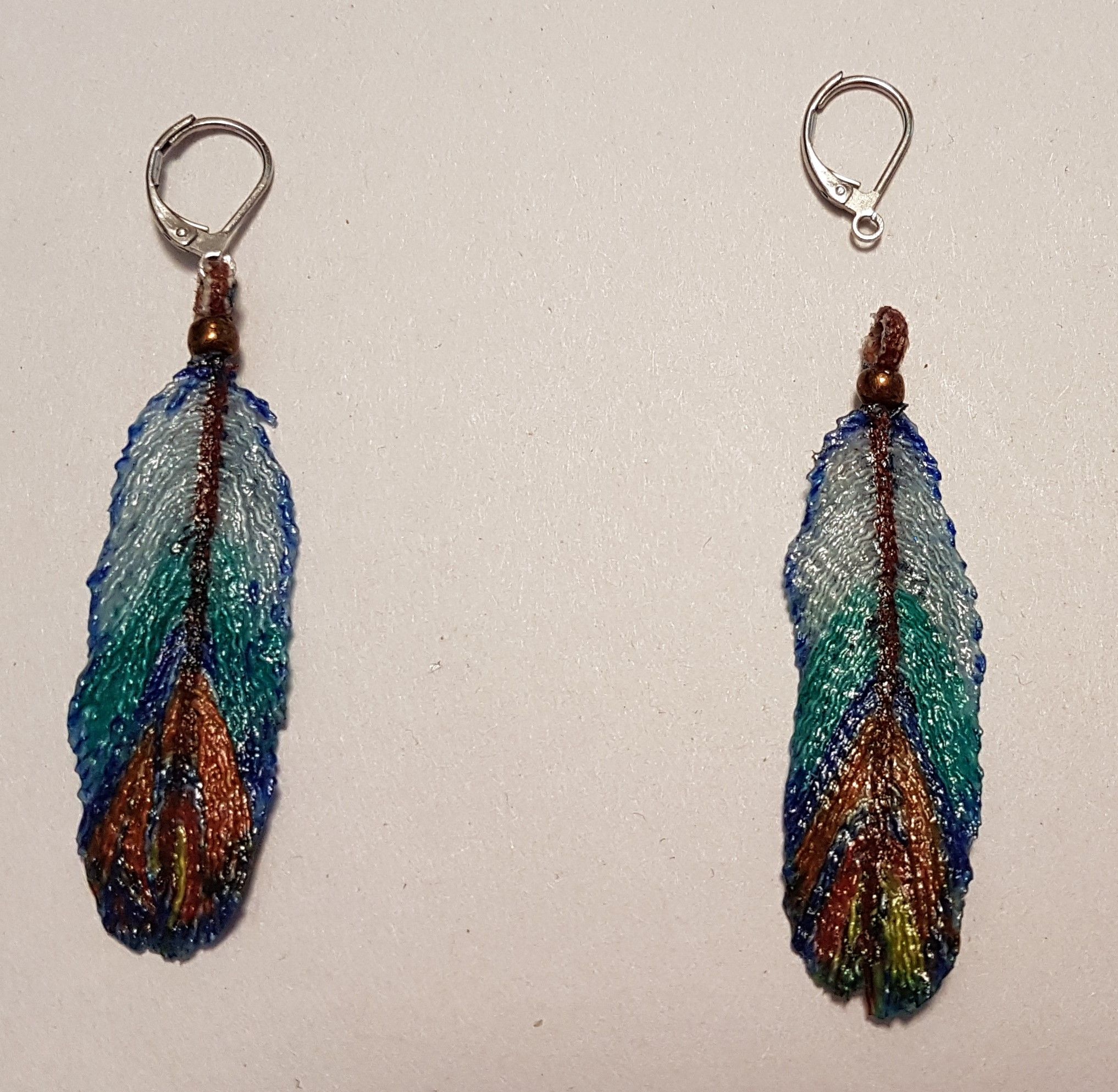 Denim Feather Earrings and Necklace : 16 Steps (with Pictures ...