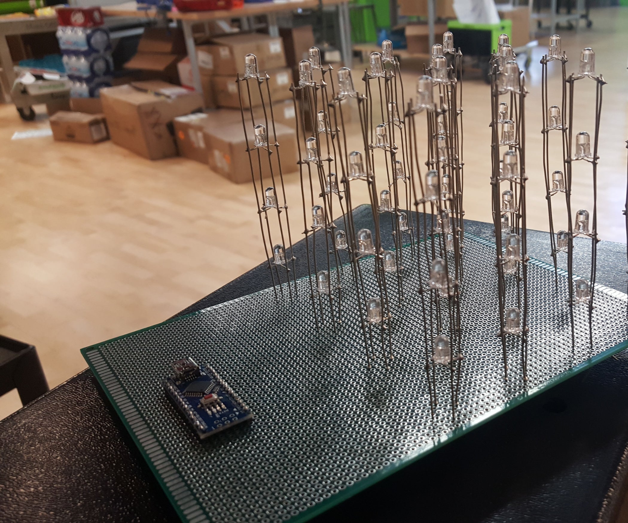 4x4x4 Led Cube Using Arduino 8 Steps Instructables