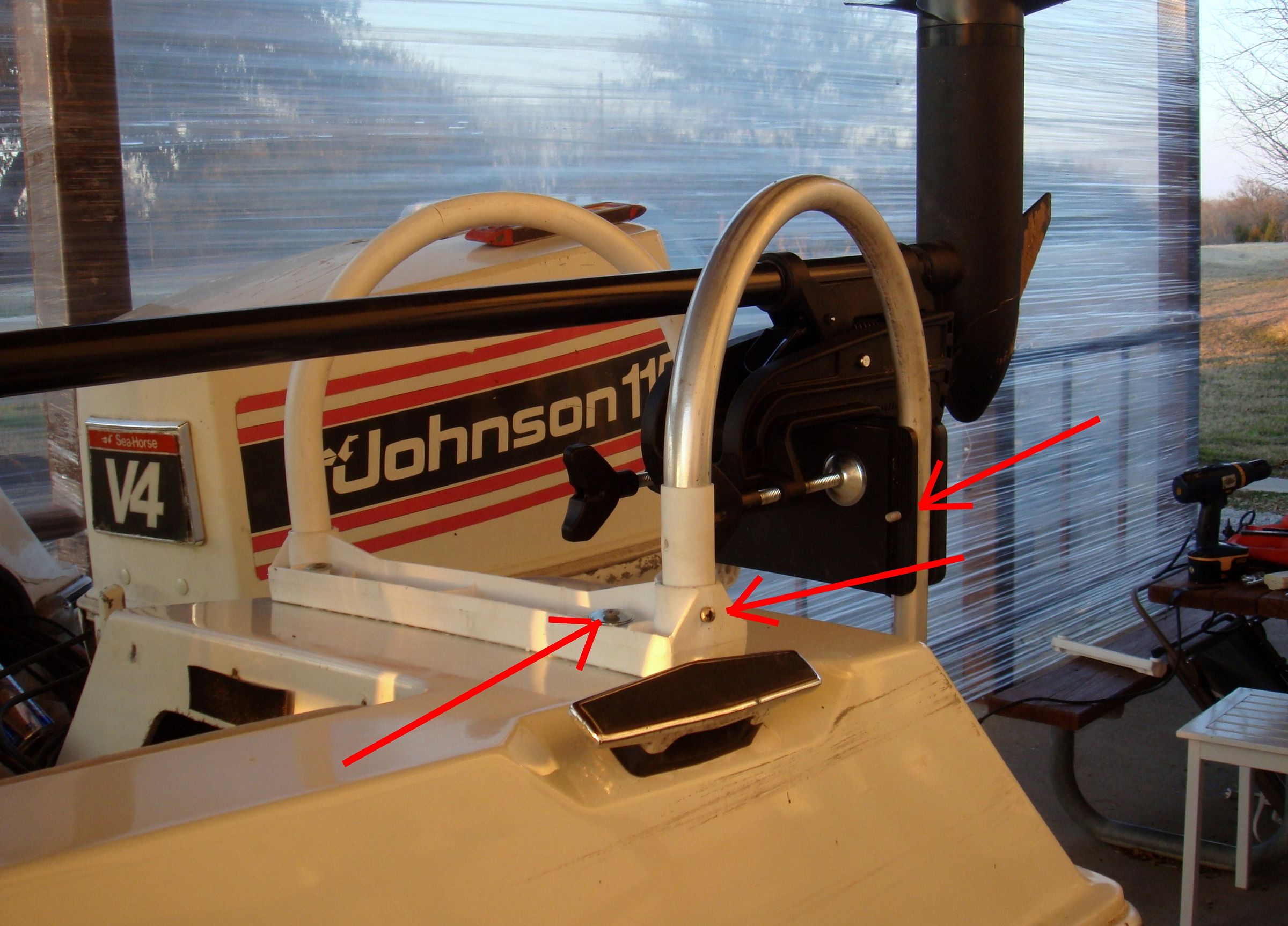 Make a Trolling Motor Mount From a Gunwale Hook Type Boarding Ladder ...