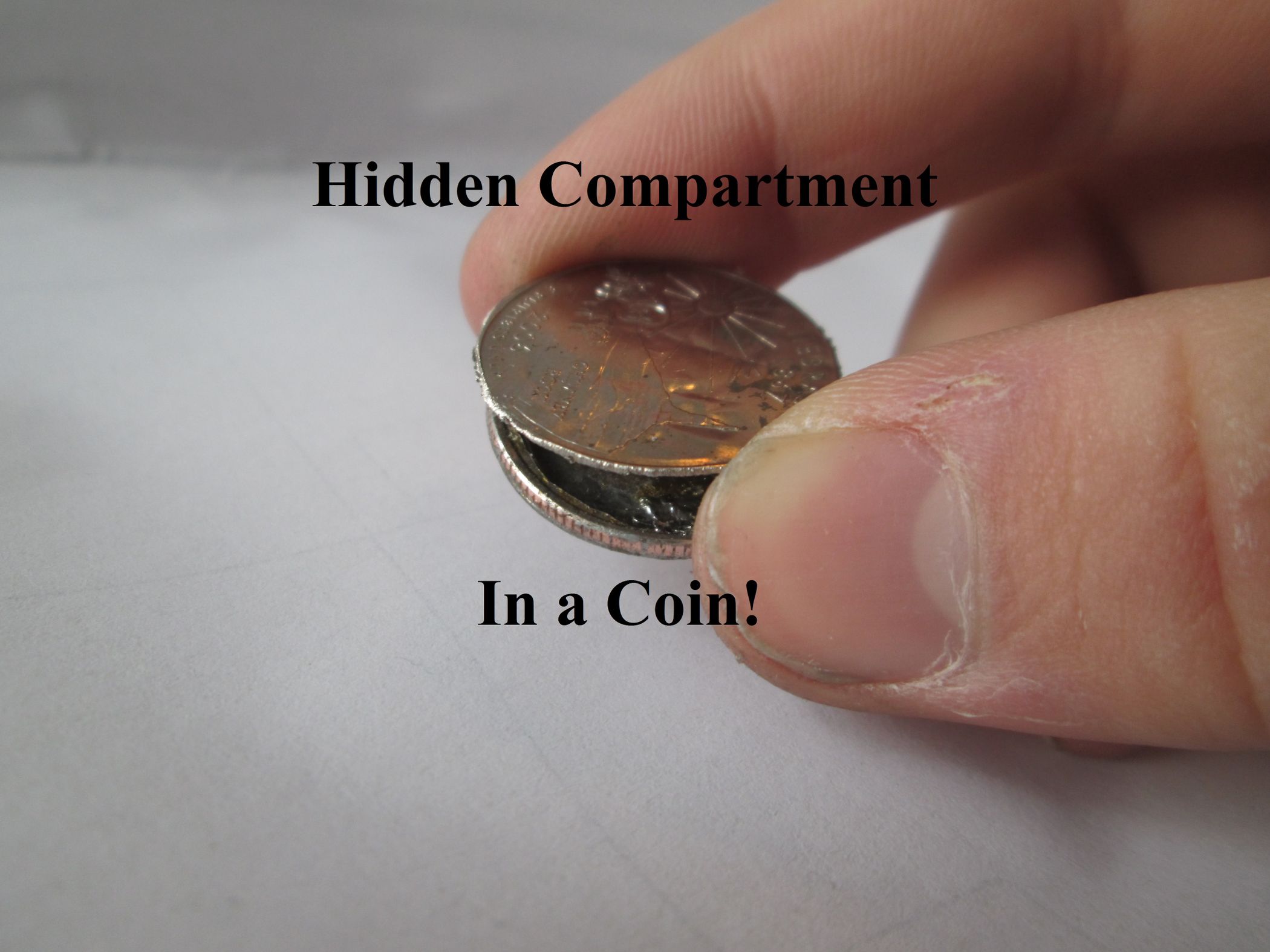 Hidden Compartment in a Coin (with Stuff You Already Have!) : 5 Steps ...