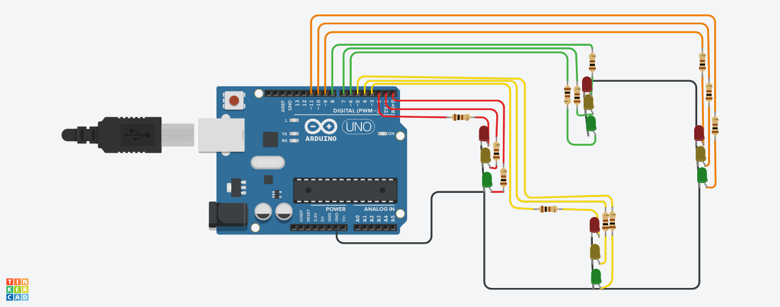 Arduino Traffic Light Controller | 4-Way : 3 Steps - Instructables