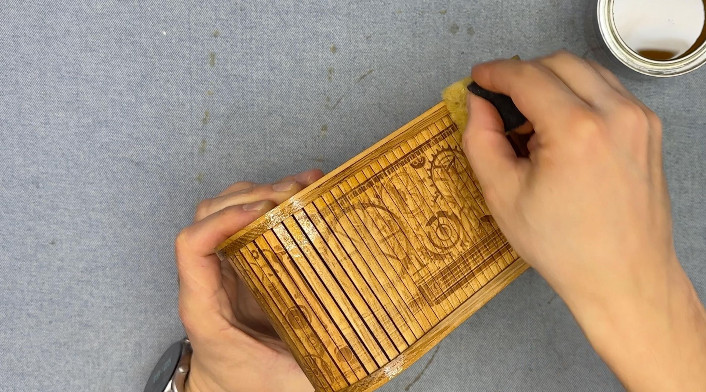 Unusual Wooden Pencil Box With Steampunk Engraving / Tambour : 20 Steps ...