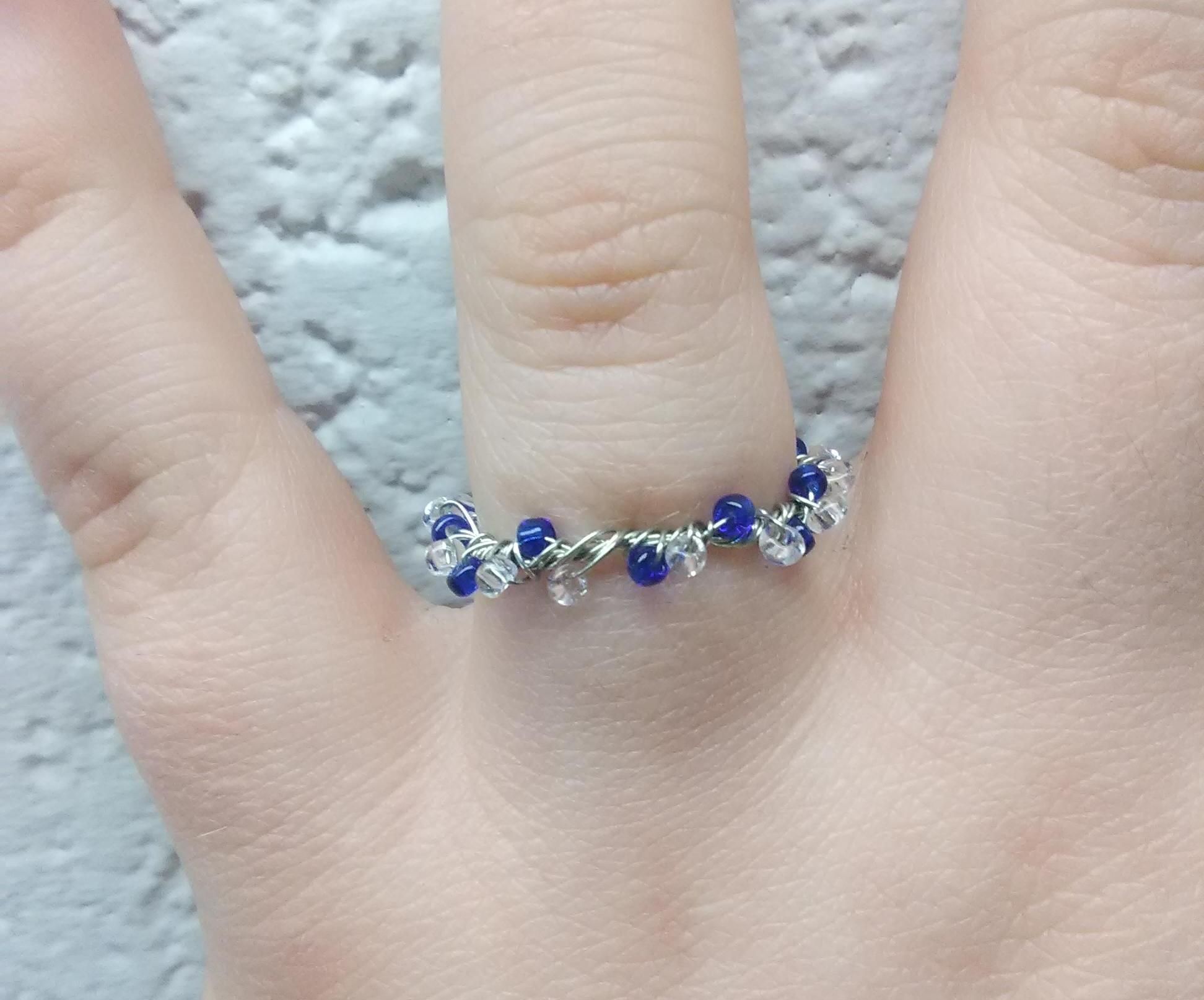 Easy But Beautiful Glass Beaded Wire Ring : 3 Steps - Instructables